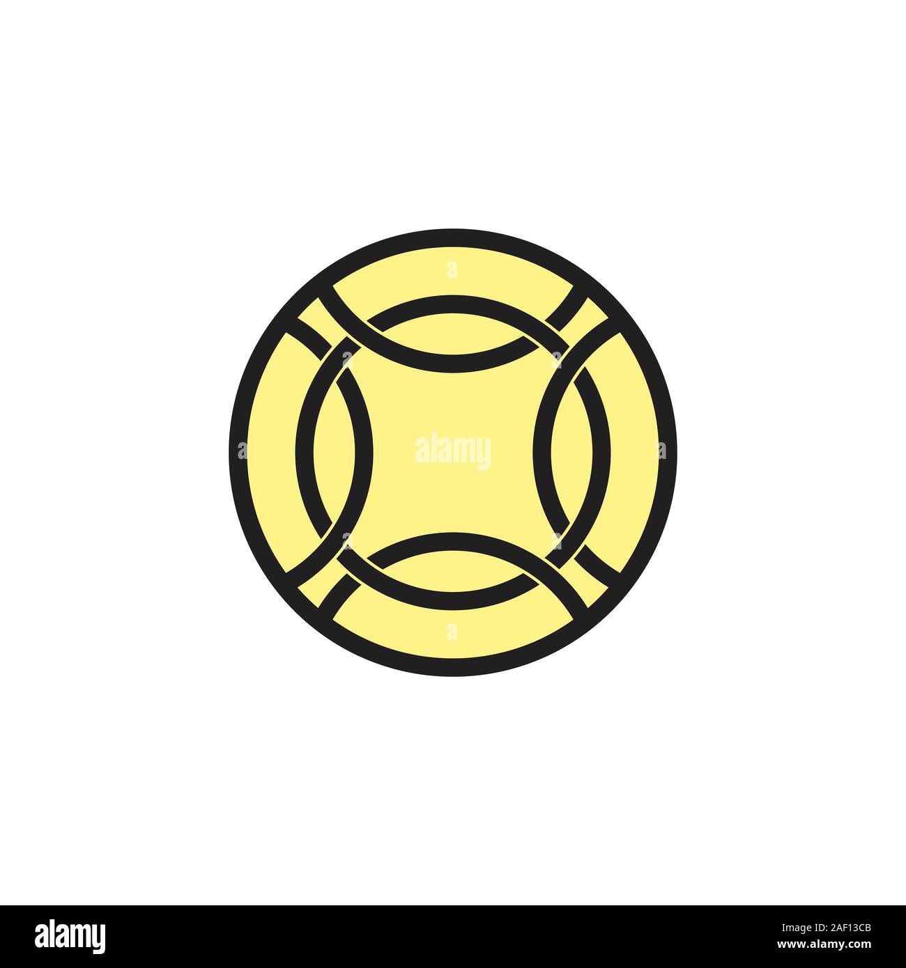 linked circle overlapping line design vector Stock Vector Image & Art ...