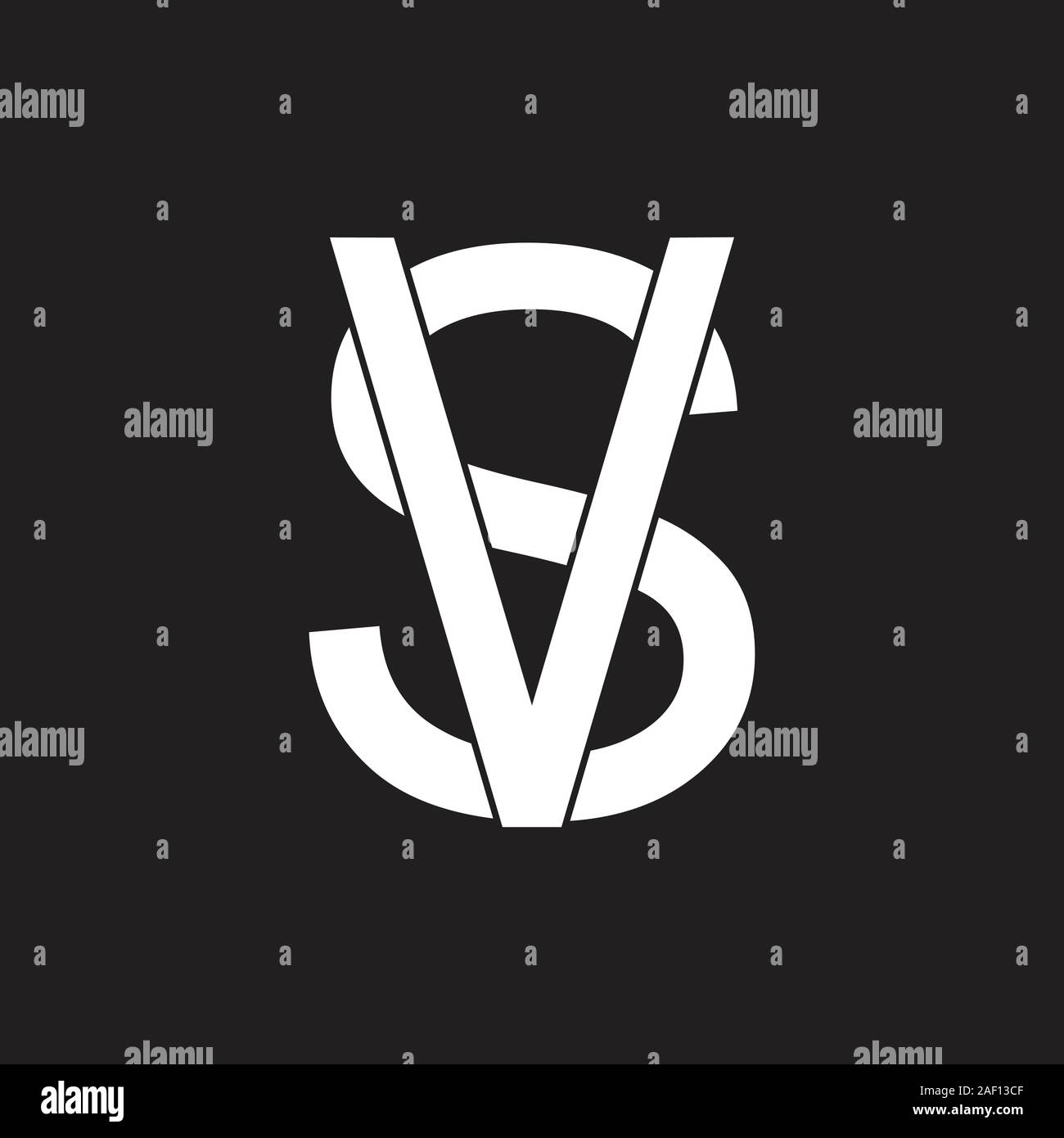 letter sv simple linked logo vector Stock Vector Image & Art - Alamy