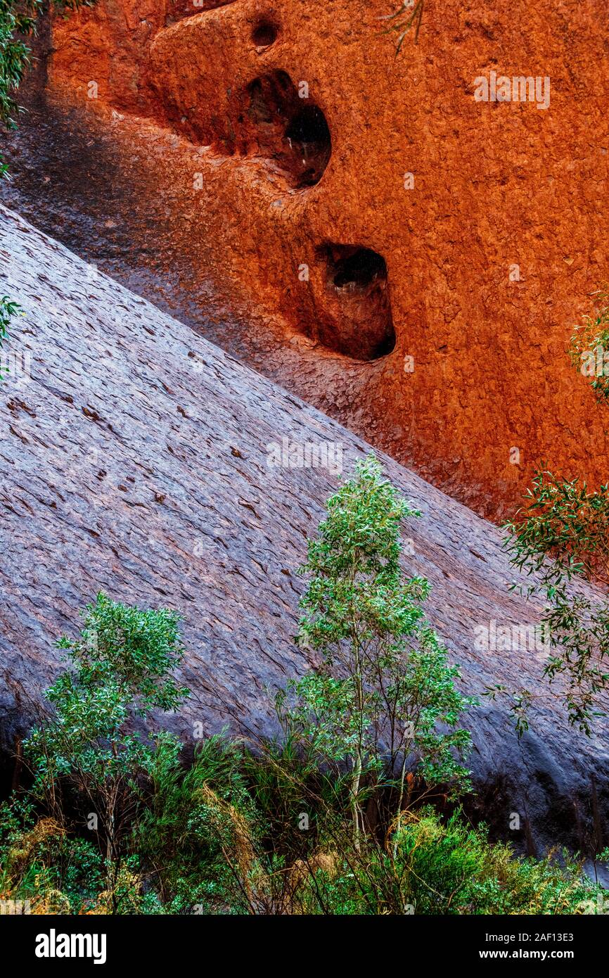 Uluru (Ayres Rock) in the rain after a long drought. Uluru, Northern ...