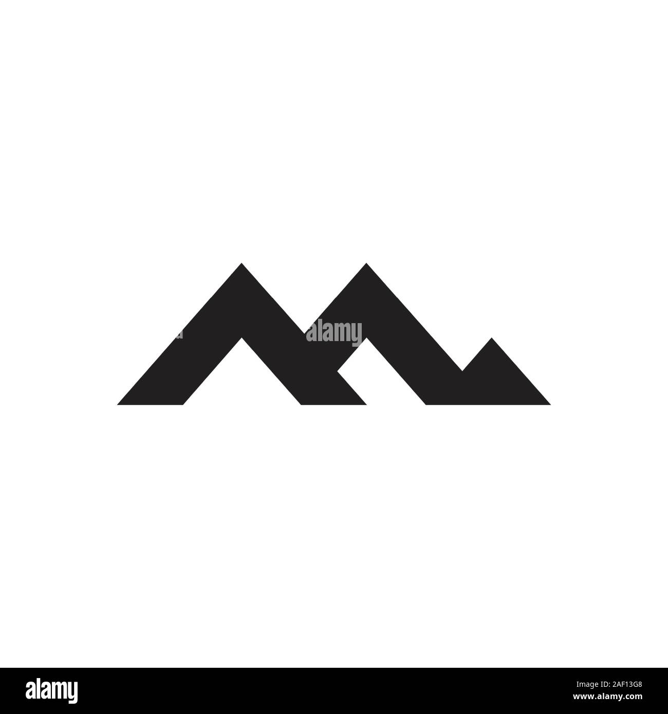 triangle geometric line mountain range symbol vector Stock Vector Image ...