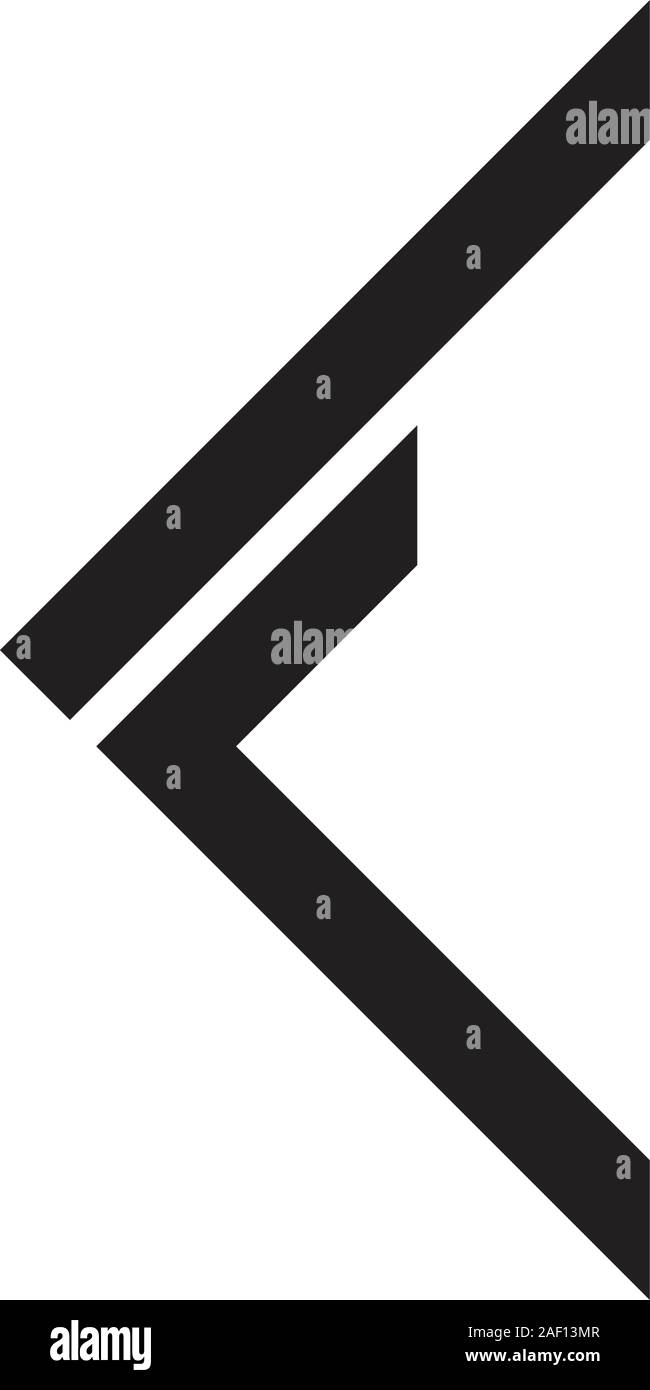 letter kf simple geometric line logo vector Stock Vector Image & Art ...