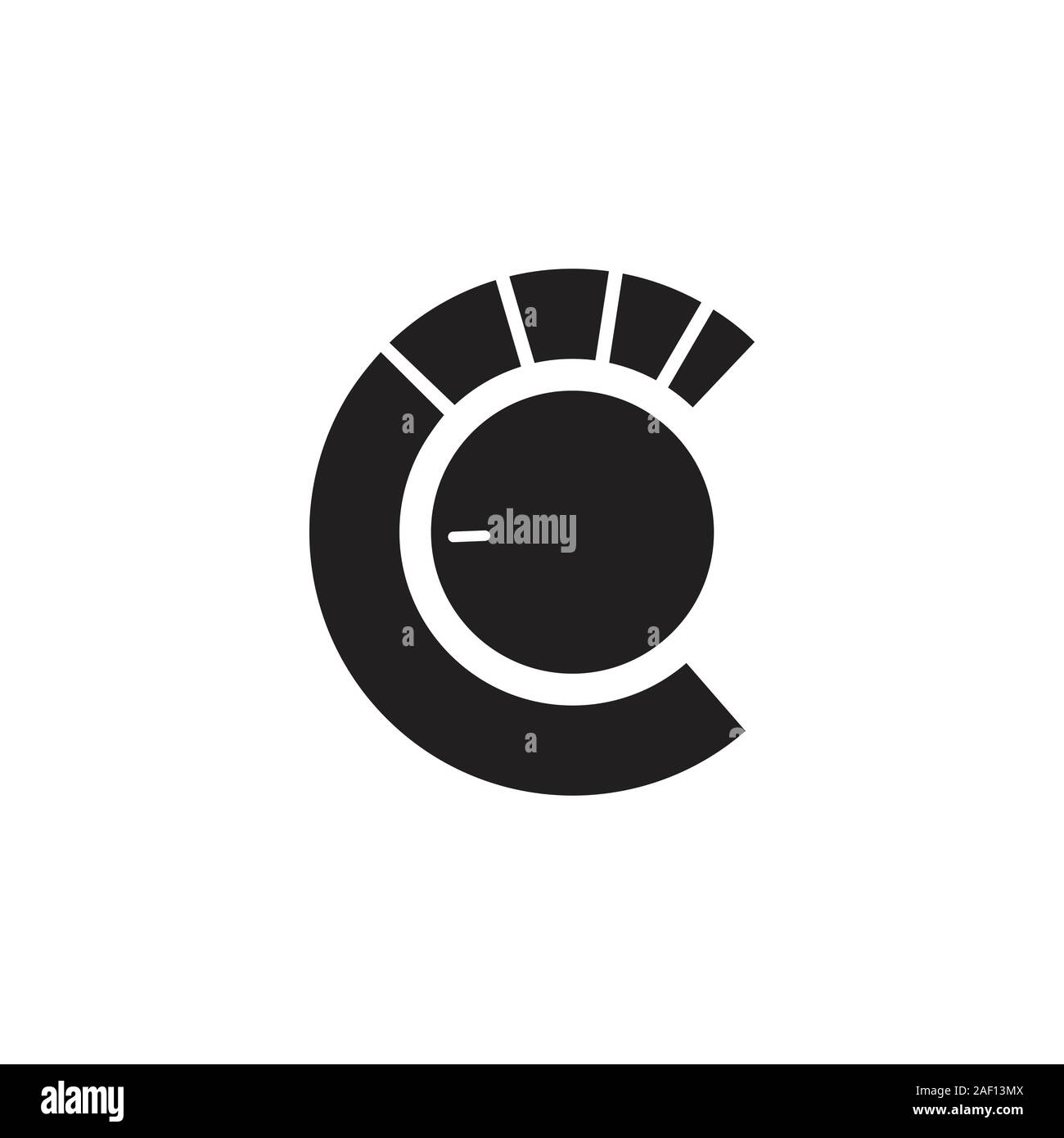 letter c control button geometric design vector Stock Vector Image ...