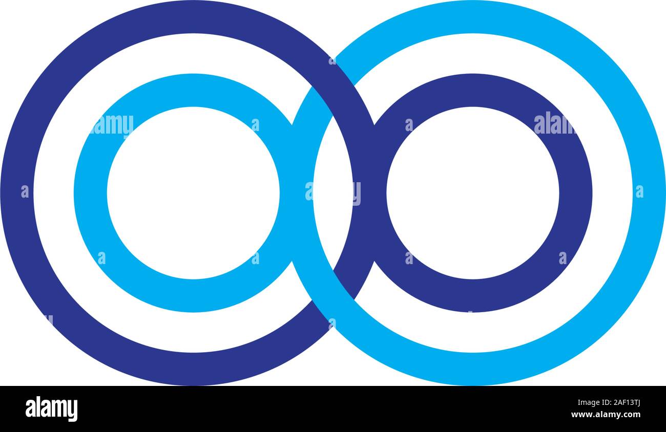 linked circle overlap colorful logo vector Stock Vector Image & Art - Alamy