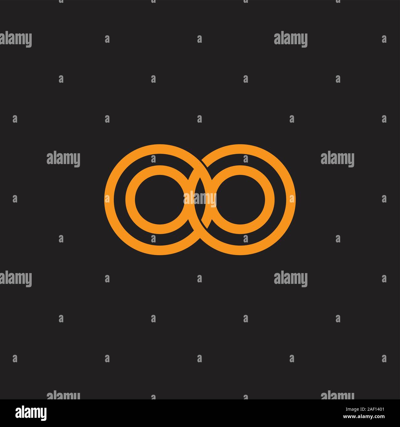 linked loop flat lines art logo vector Stock Vector Image & Art - Alamy