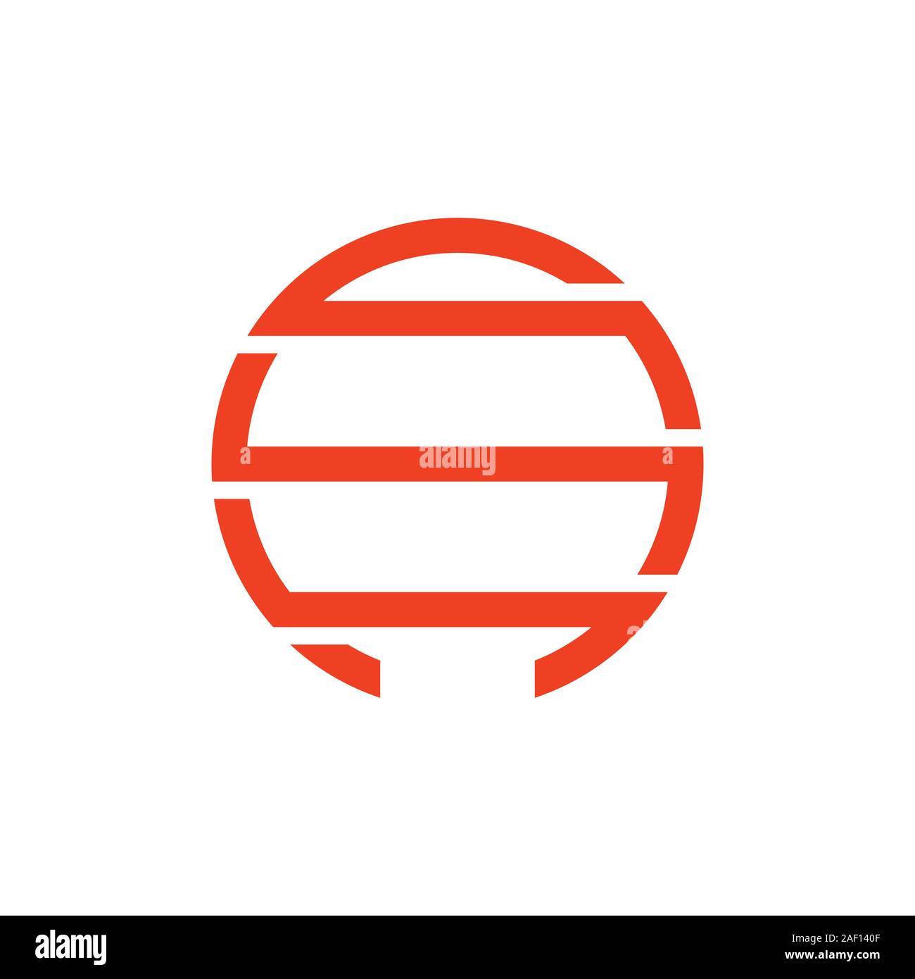 letter os circle geometric line logo vector Stock Vector Image & Art ...