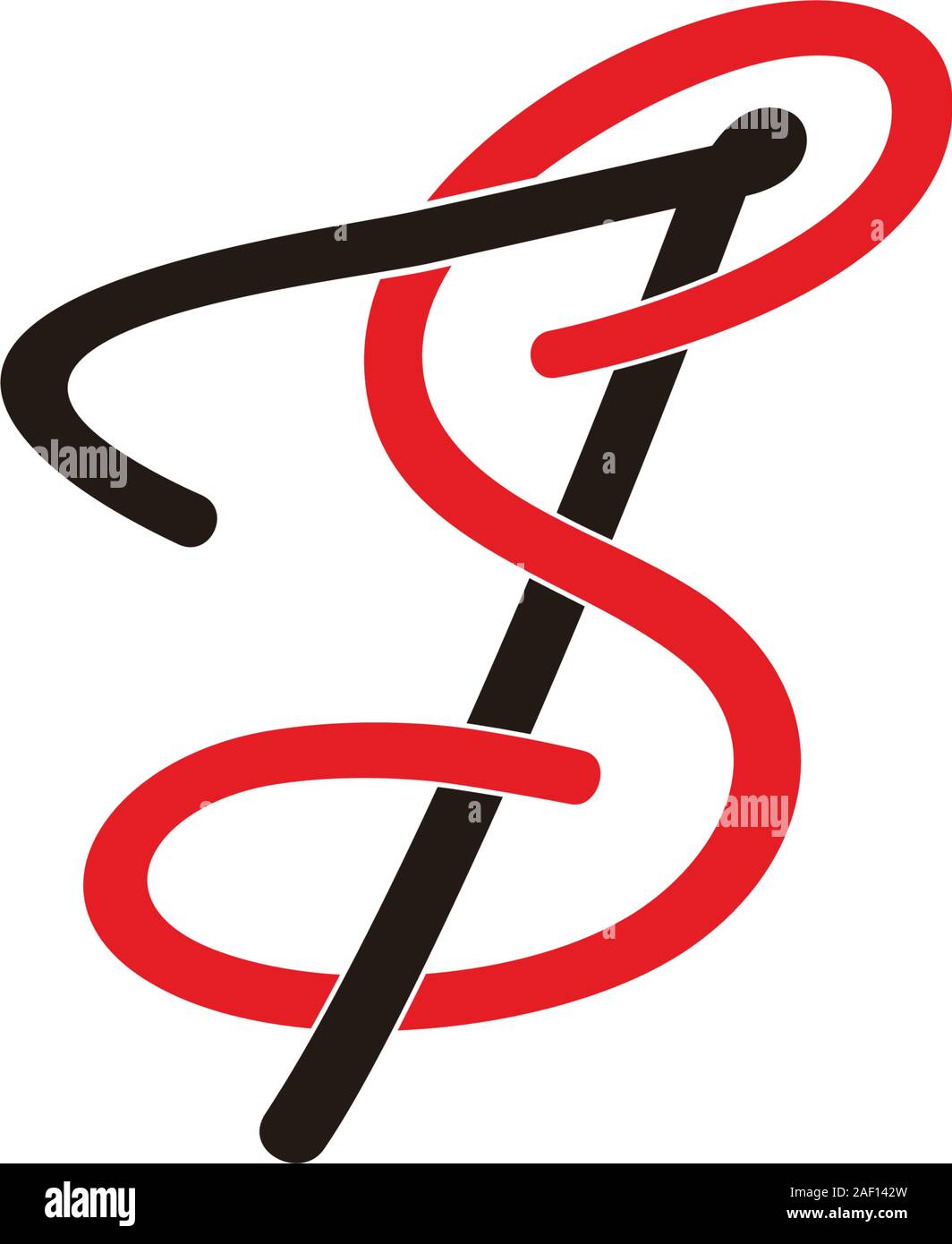 letter st thread ribbon symbol logo vector Stock Vector Image & Art - Alamy