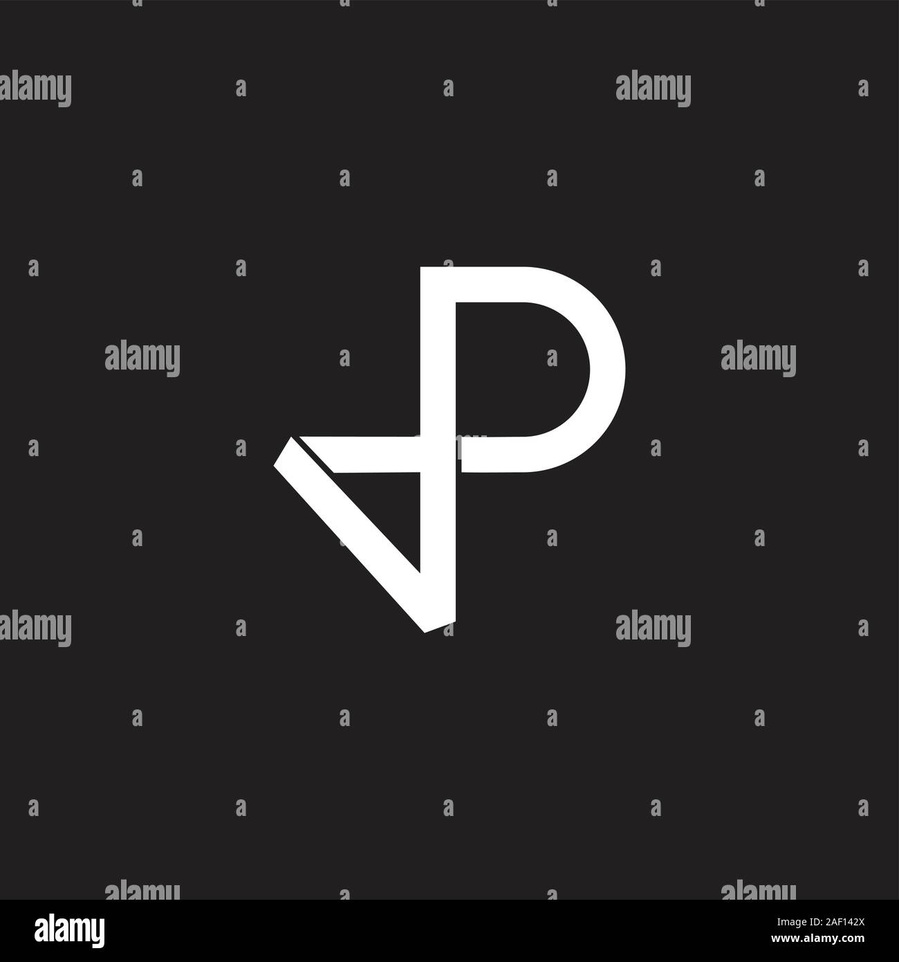 letter vp infinity lines geometric logo vector Stock Vector Image & Art ...