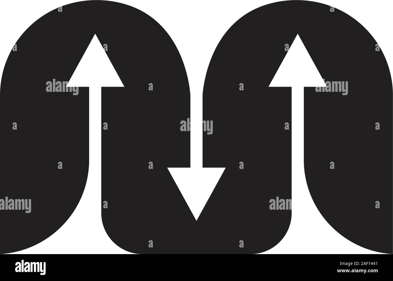 letter m flow arrow process symbol logo vector Stock Vector Image & Art ...