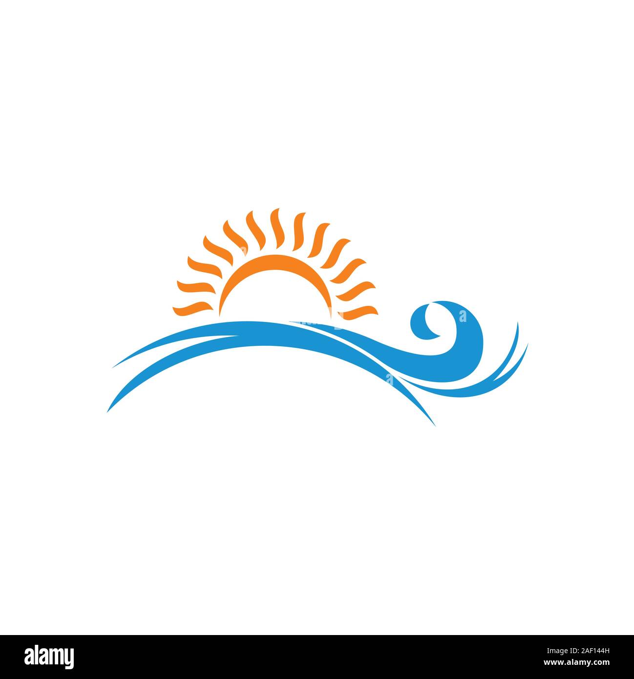 colorful sun waves horizon symbol vector Stock Vector Image & Art - Alamy