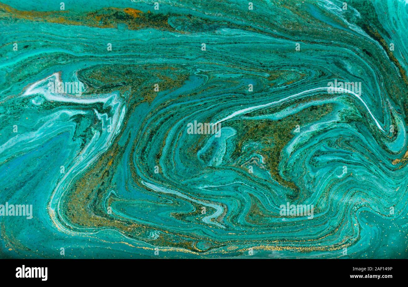 Green and gold marble pattern Stock Photo - Alamy