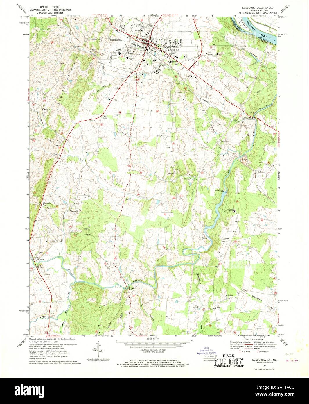 Map of leesburg Cut Out Stock Images & Pictures - Alamy
