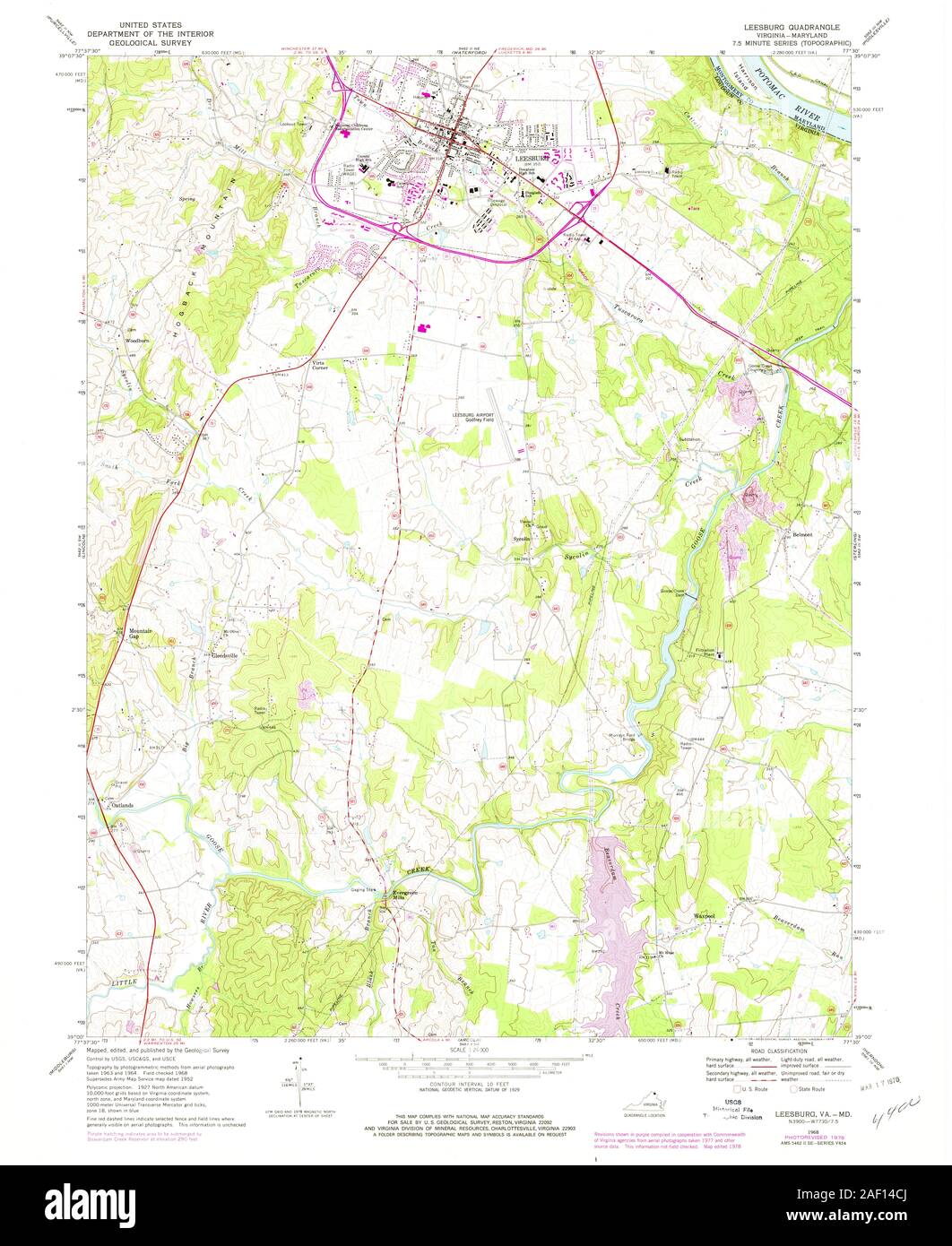 Map of leesburg Cut Out Stock Images & Pictures - Alamy
