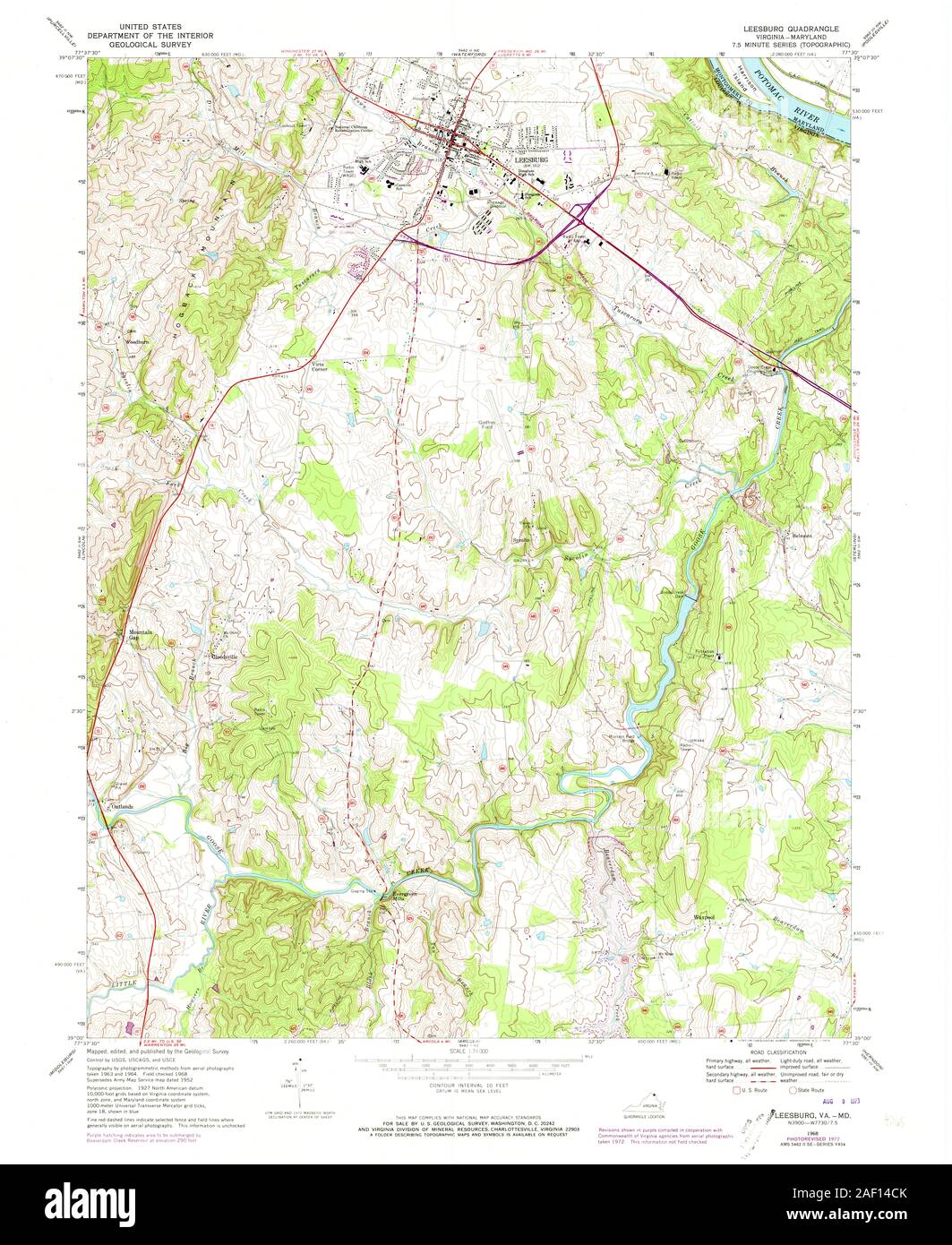 Map of leesburg Cut Out Stock Images & Pictures - Alamy