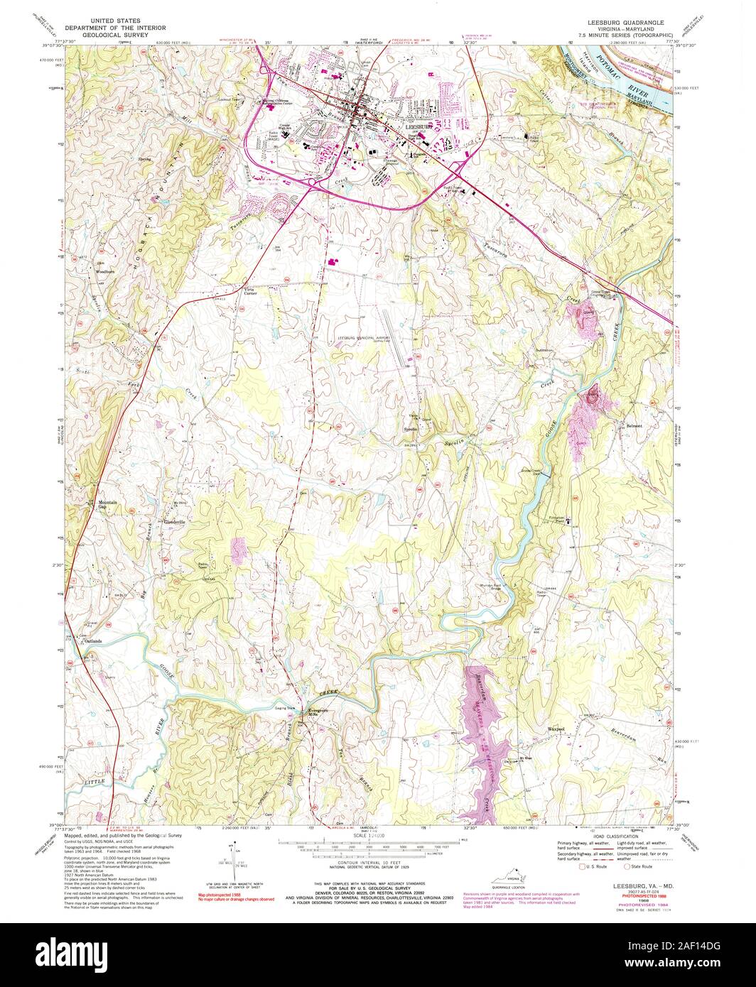 Map of leesburg Cut Out Stock Images & Pictures - Alamy