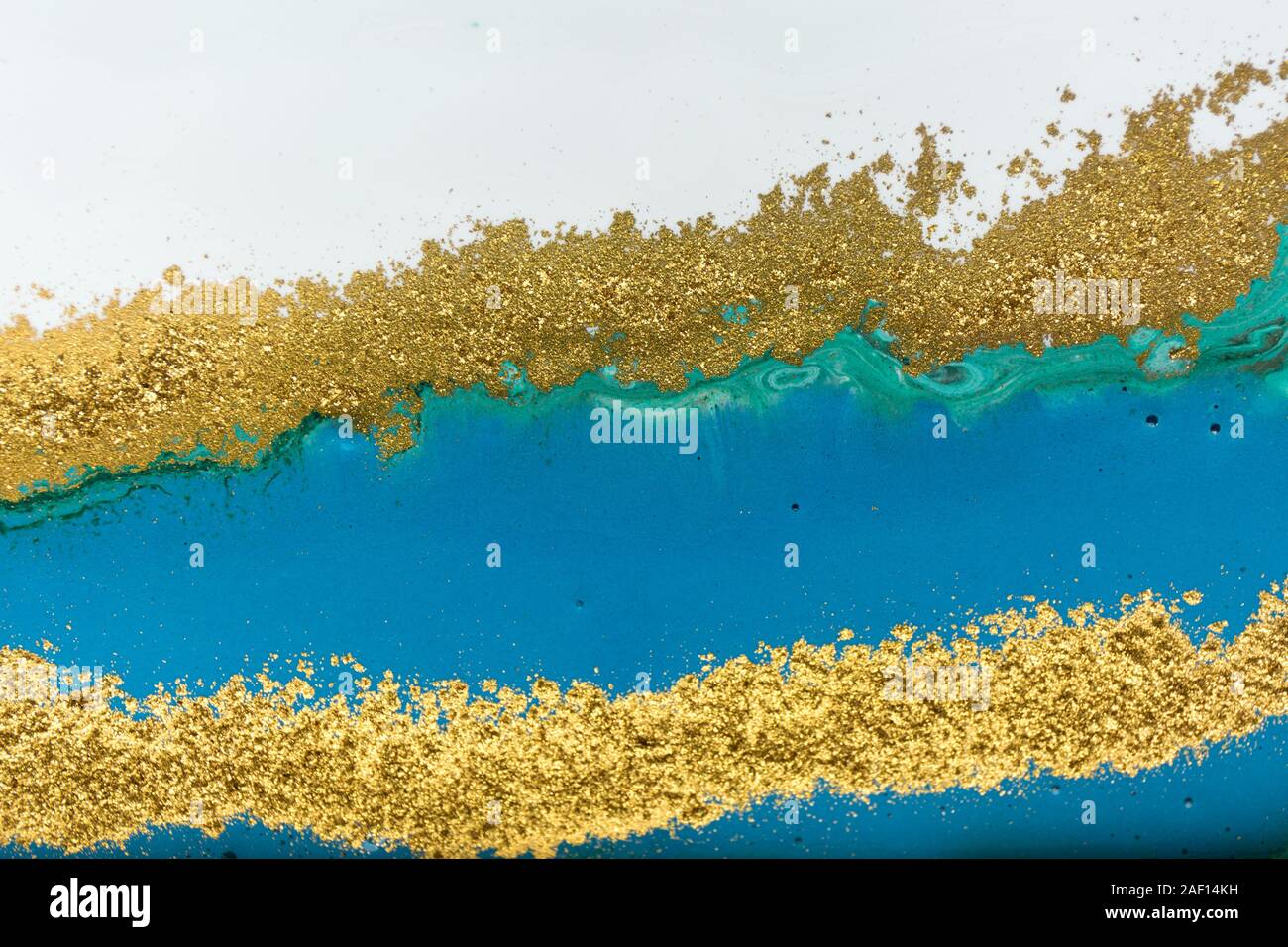 Luxury expensive gold and blue unique liquid background Stock Photo - Alamy
