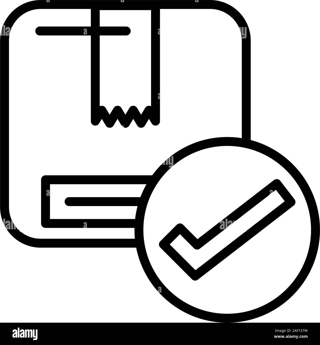 box carton packing with check symbol Stock Vector Image & Art - Alamy