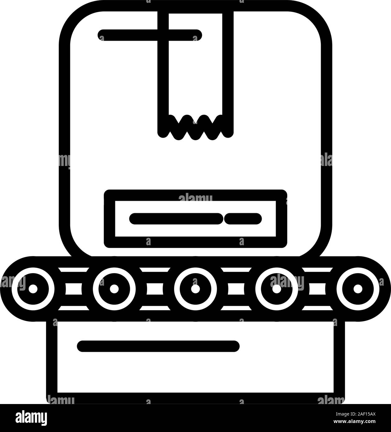 transport band with boxes packing postal service Stock Vector Image ...