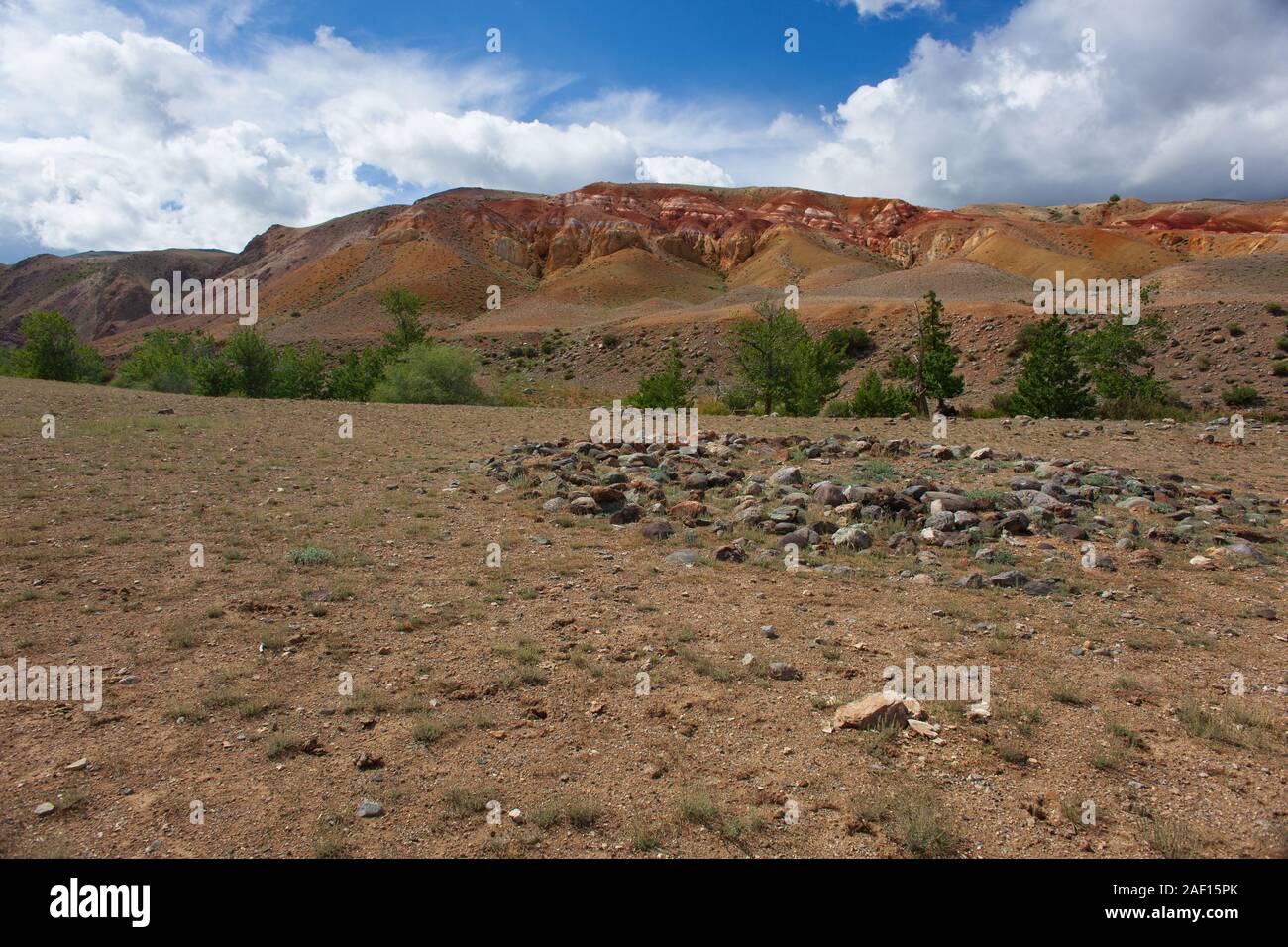 altai canyon steppe and mountains at background Stock Photo - Alamy