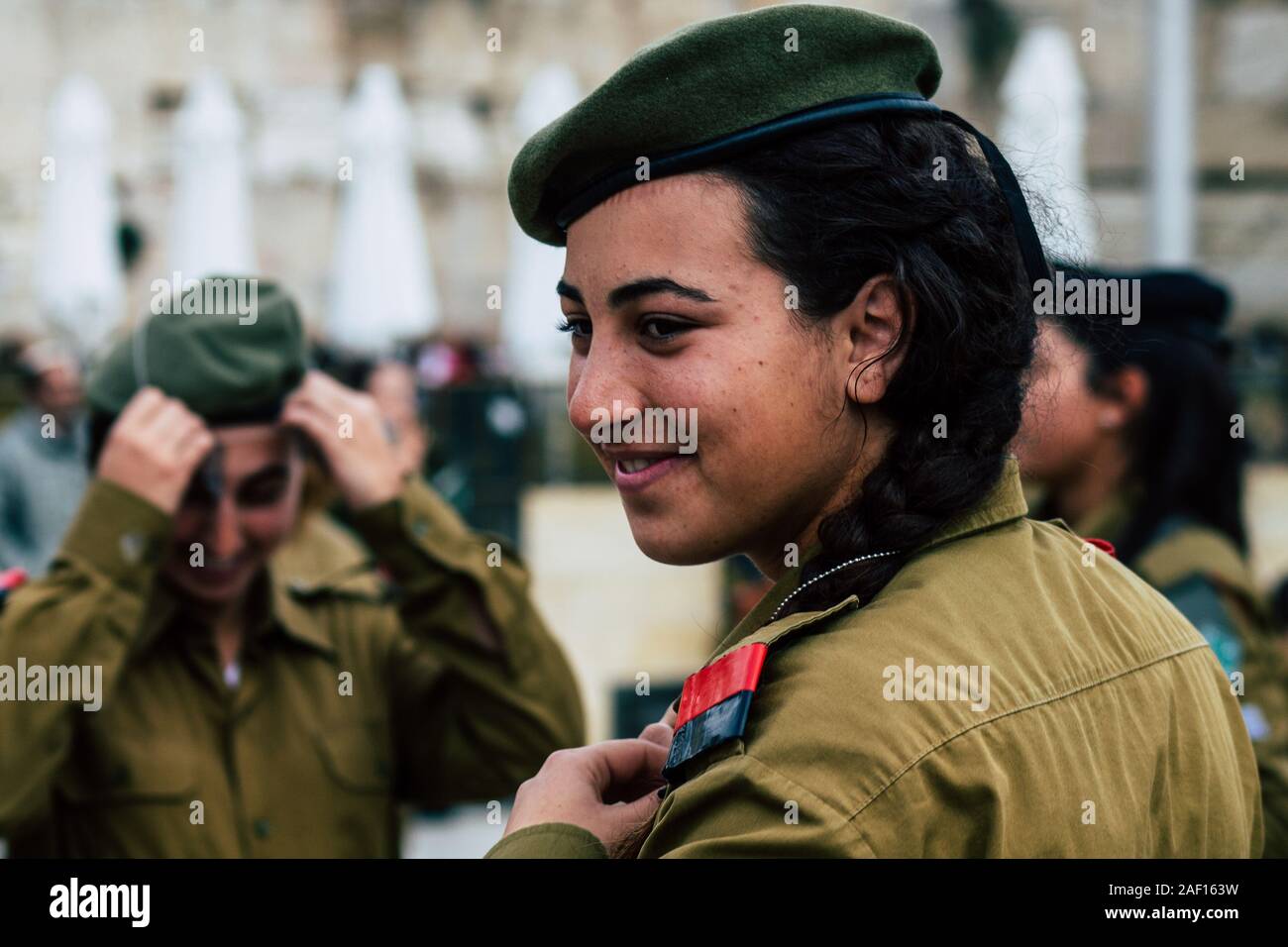 Jerusalem Israel December 11, 2019 View of Israeli soldiers ...