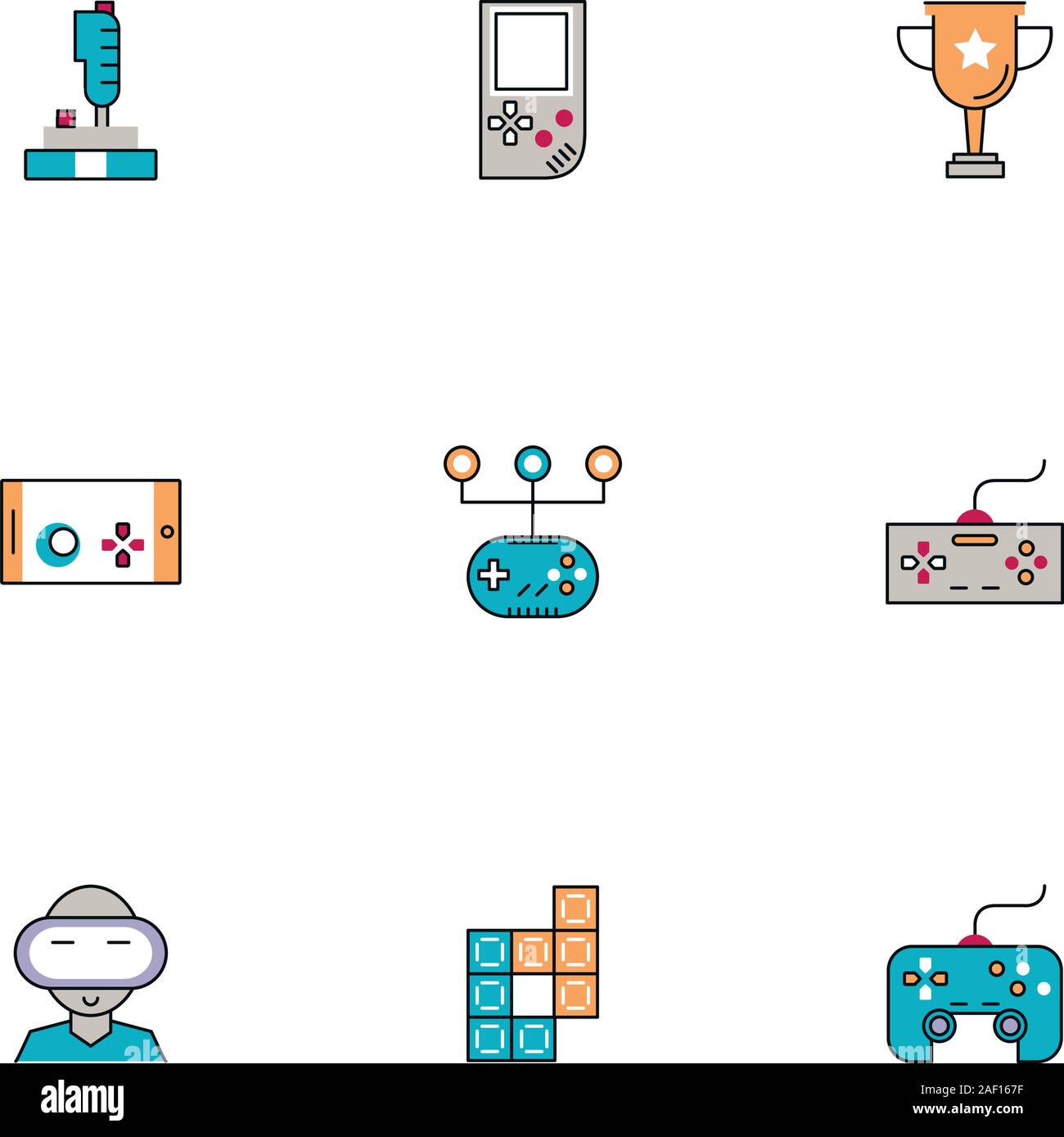 bundle of video game icons Stock Vector Image & Art - Alamy