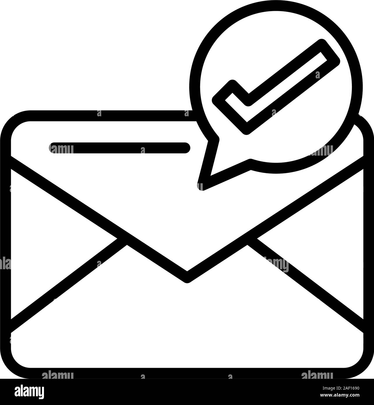 envelope mail postal with check symbol Stock Vector Image & Art - Alamy