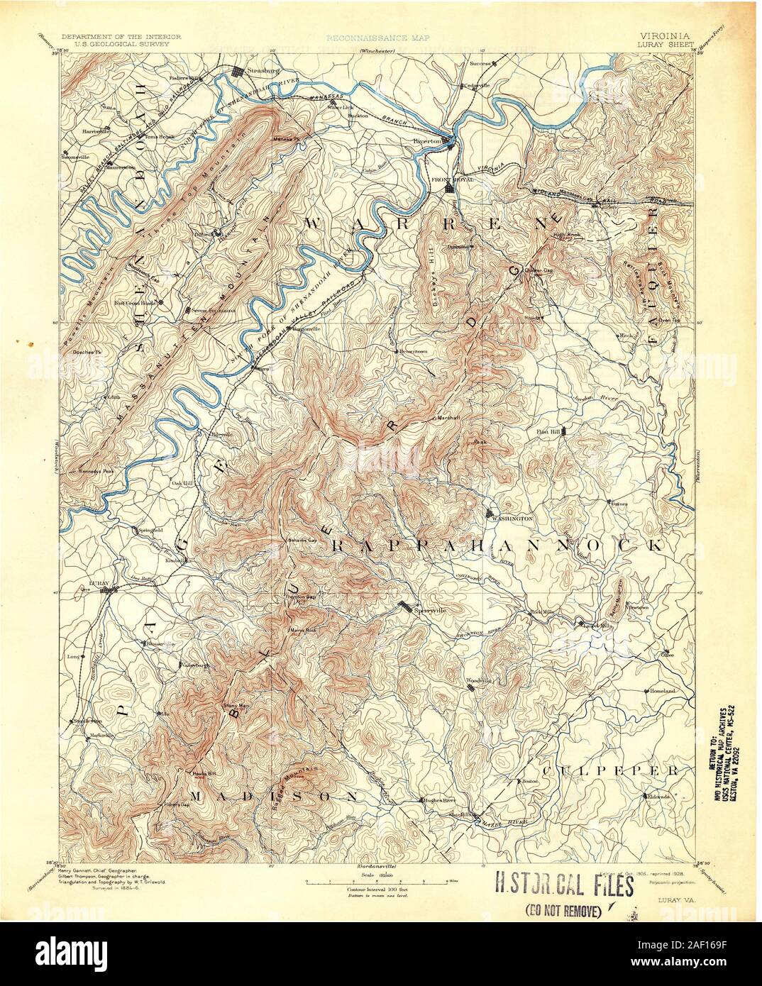 Map of luray hi-res stock photography and images - Alamy