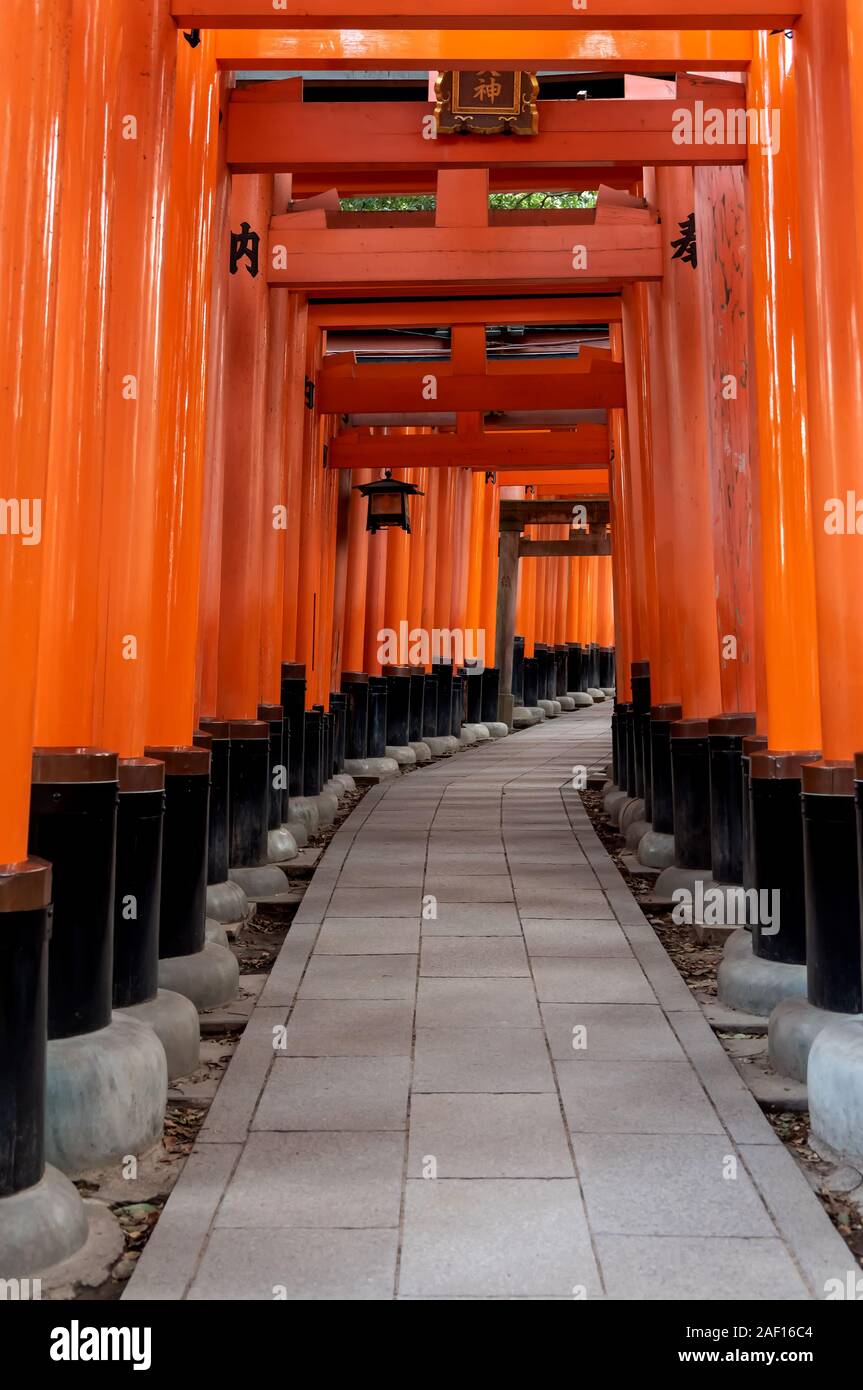 Fushimi Inari Shrine gates. Kyoto, Japan Stock Photo - Alamy