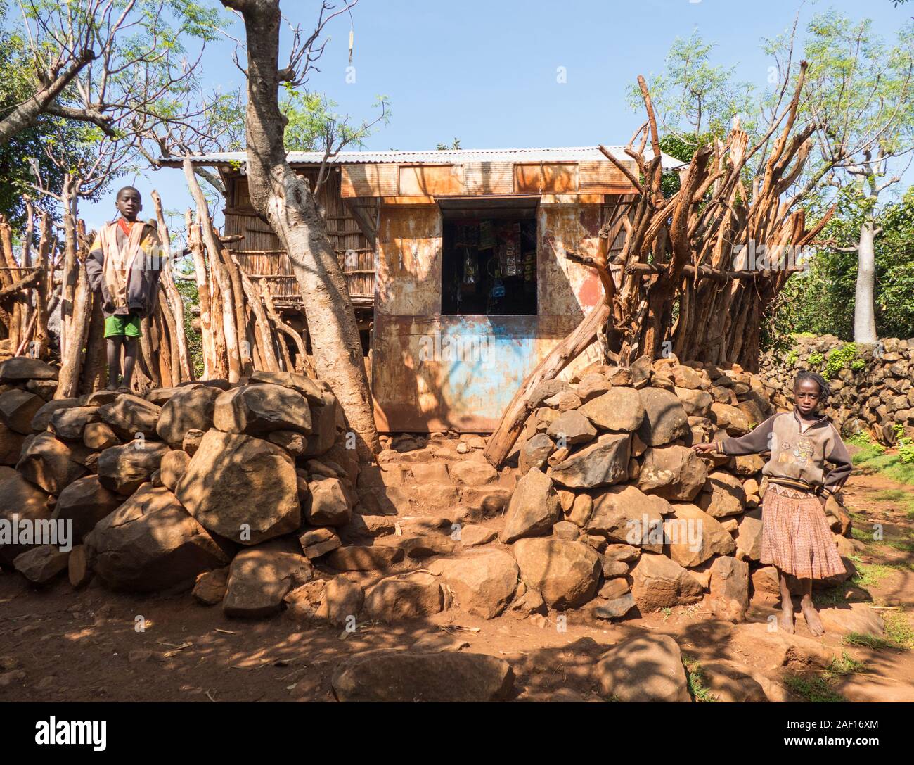 A Konso Tribe also known as an ethnic group traditional house and two ...