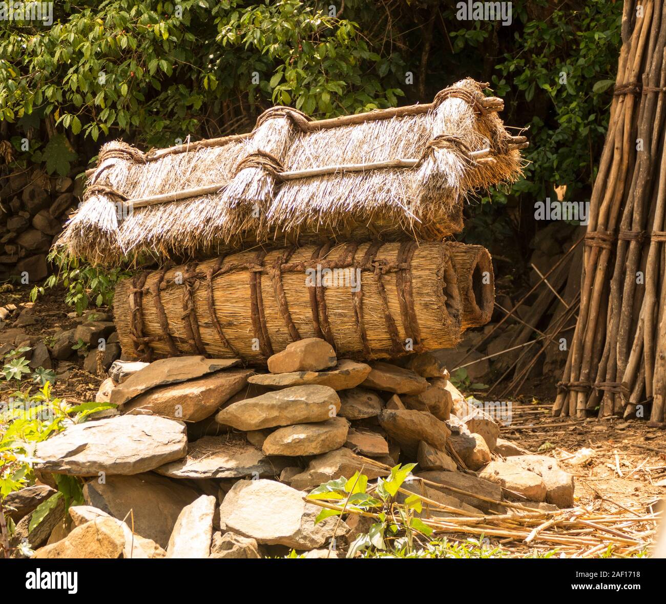 A Traditional Weaved Bee Hive in the Konso Tribe Village also known as ...