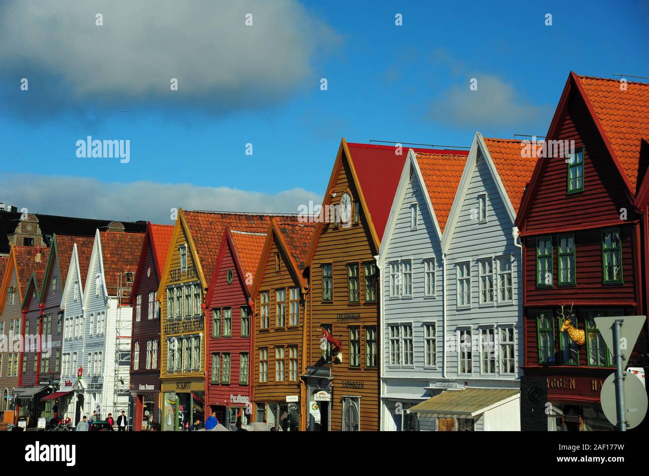 colorful houses in line Stock Photo - Alamy
