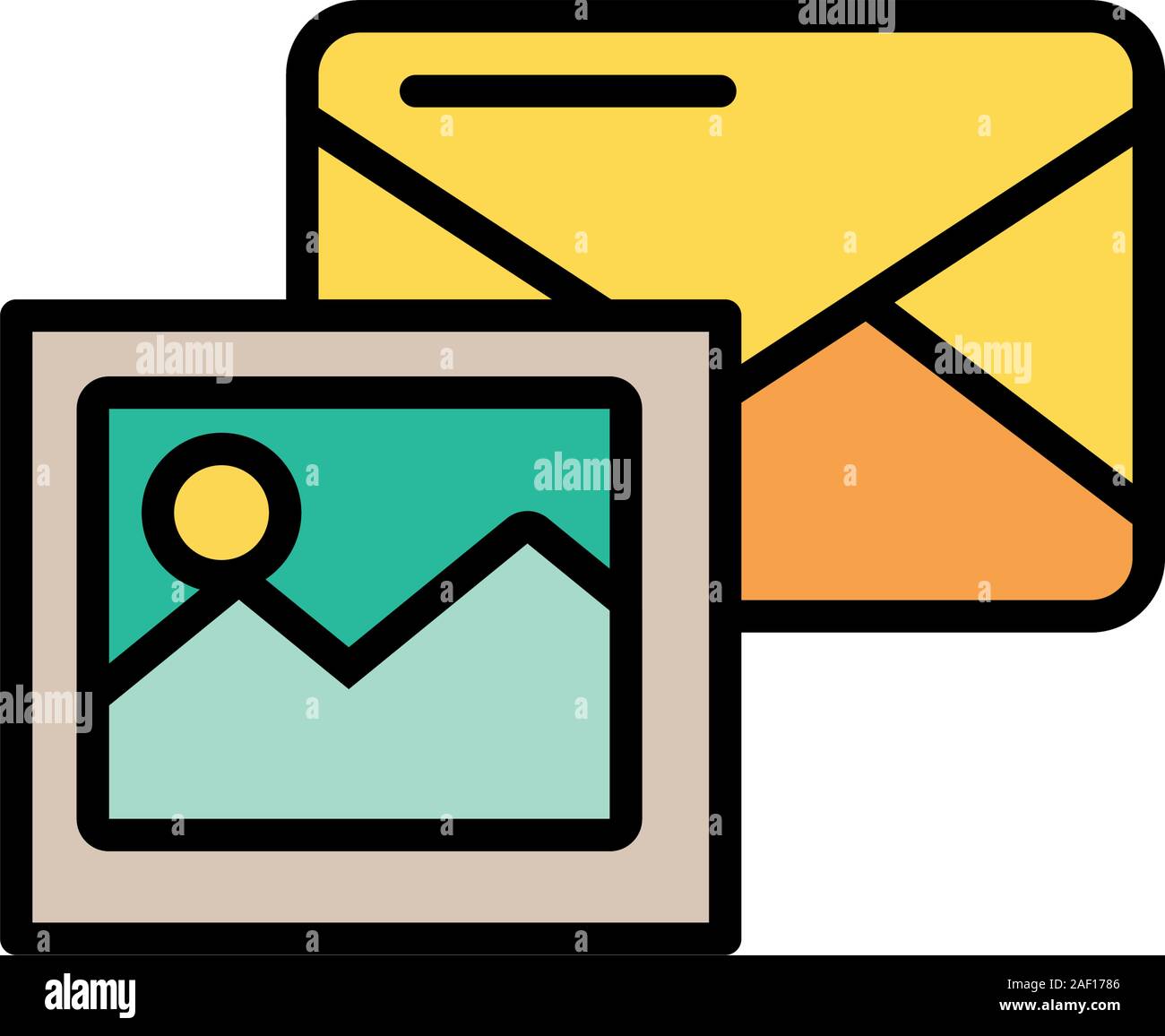 envelope mail with image file postal service Stock Vector Image & Art ...