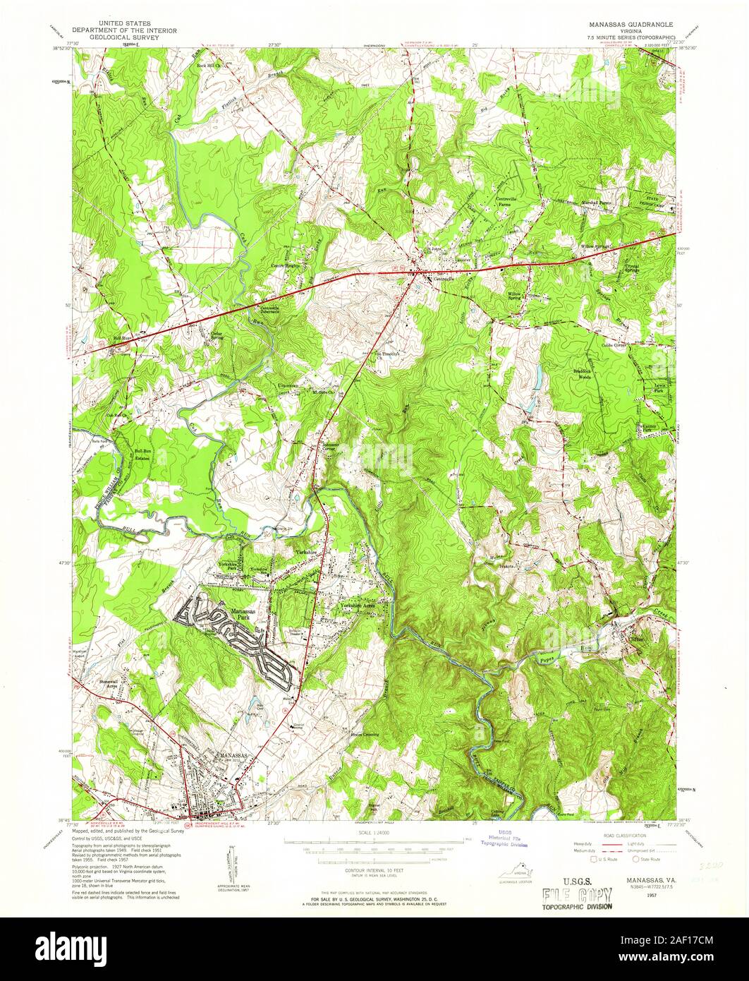 Manassas map Cut Out Stock Images & Pictures - Alamy