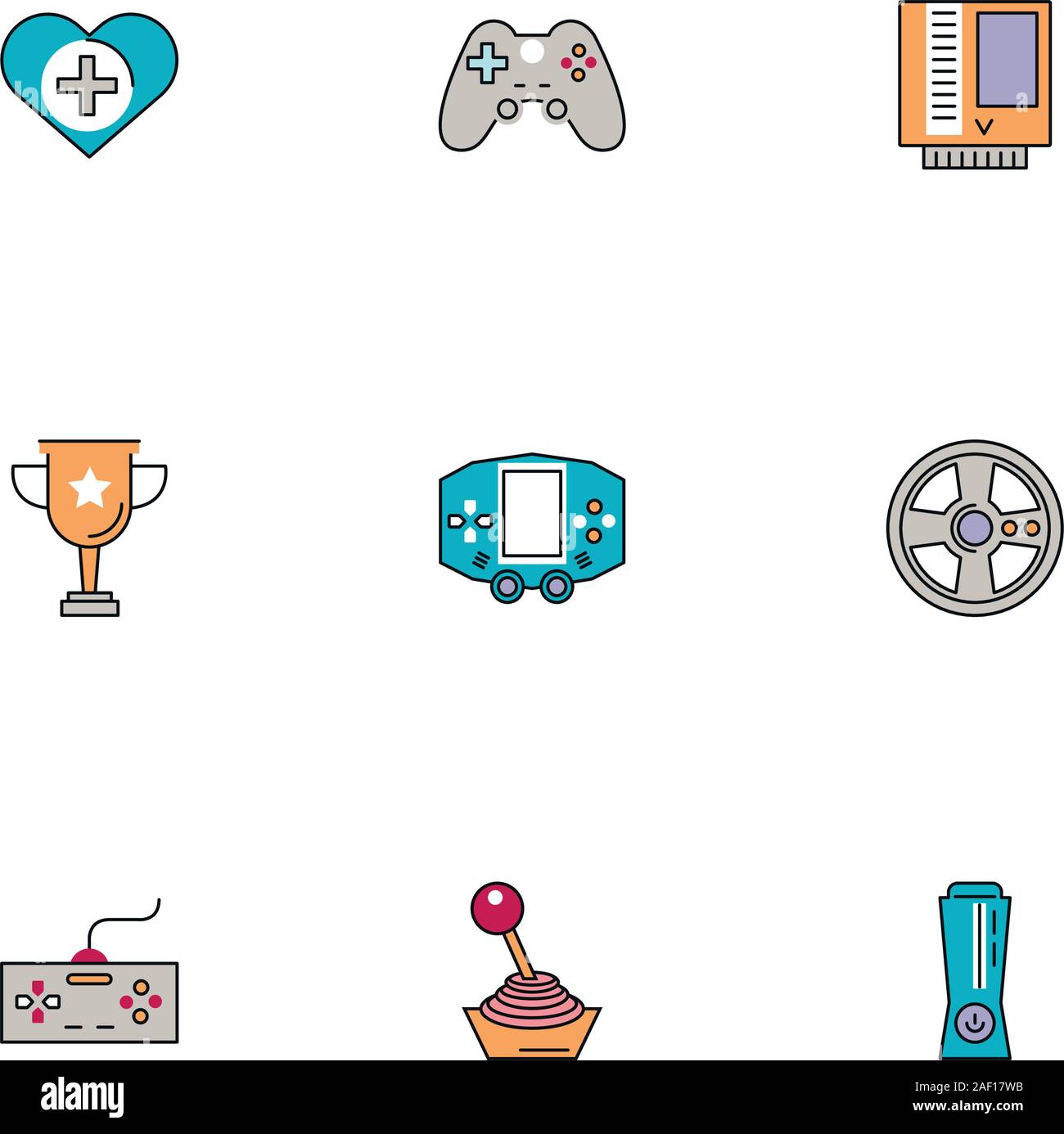 bundle of video game icons Stock Vector Image & Art - Alamy