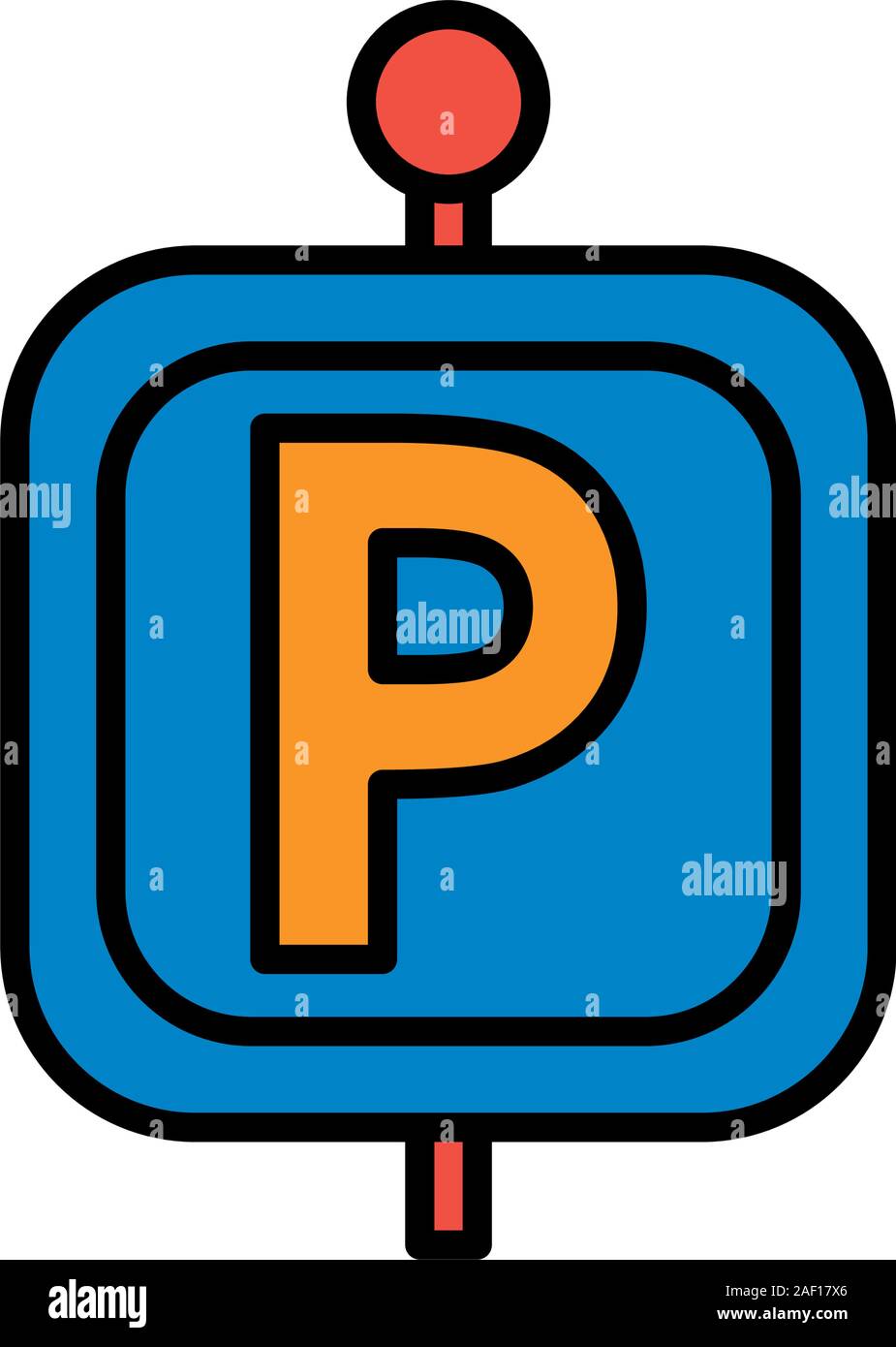 parking zone signal isolated icon Stock Vector Image & Art - Alamy
