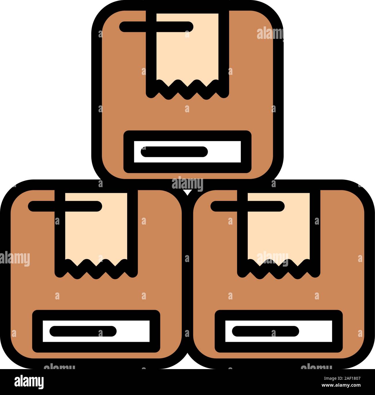 pile of boxes packing postal service Stock Vector Image & Art - Alamy