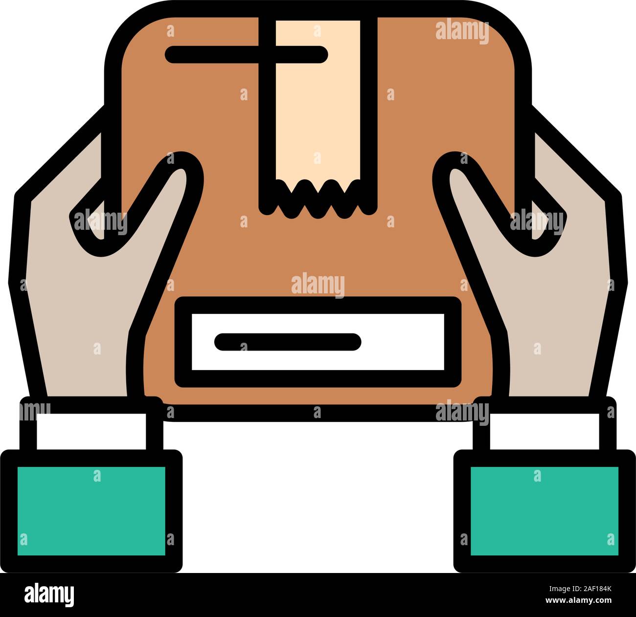 hand lifting box packing postal service Stock Vector Image & Art - Alamy