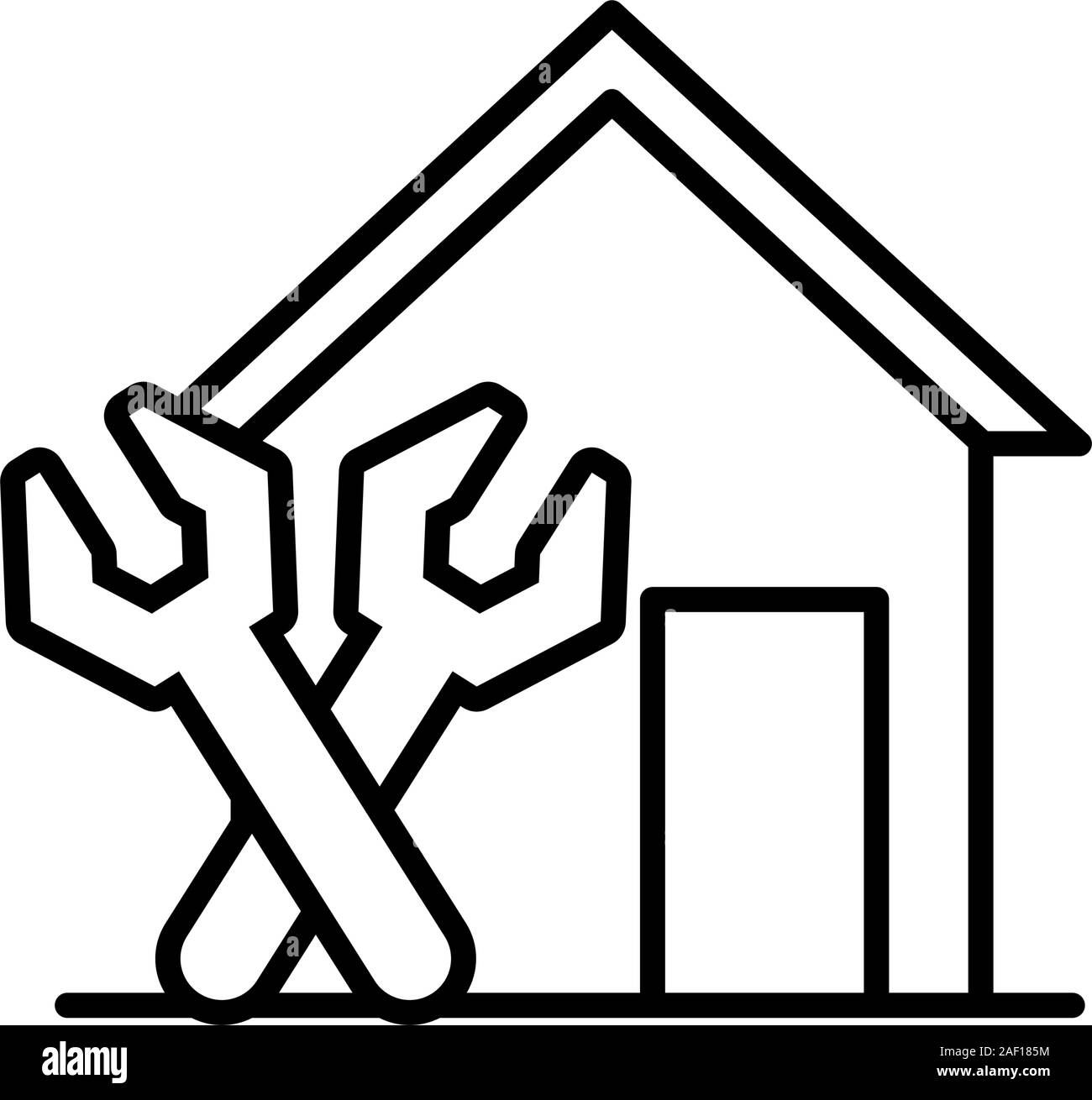 house front facade with wrench tools Stock Vector Image & Art - Alamy