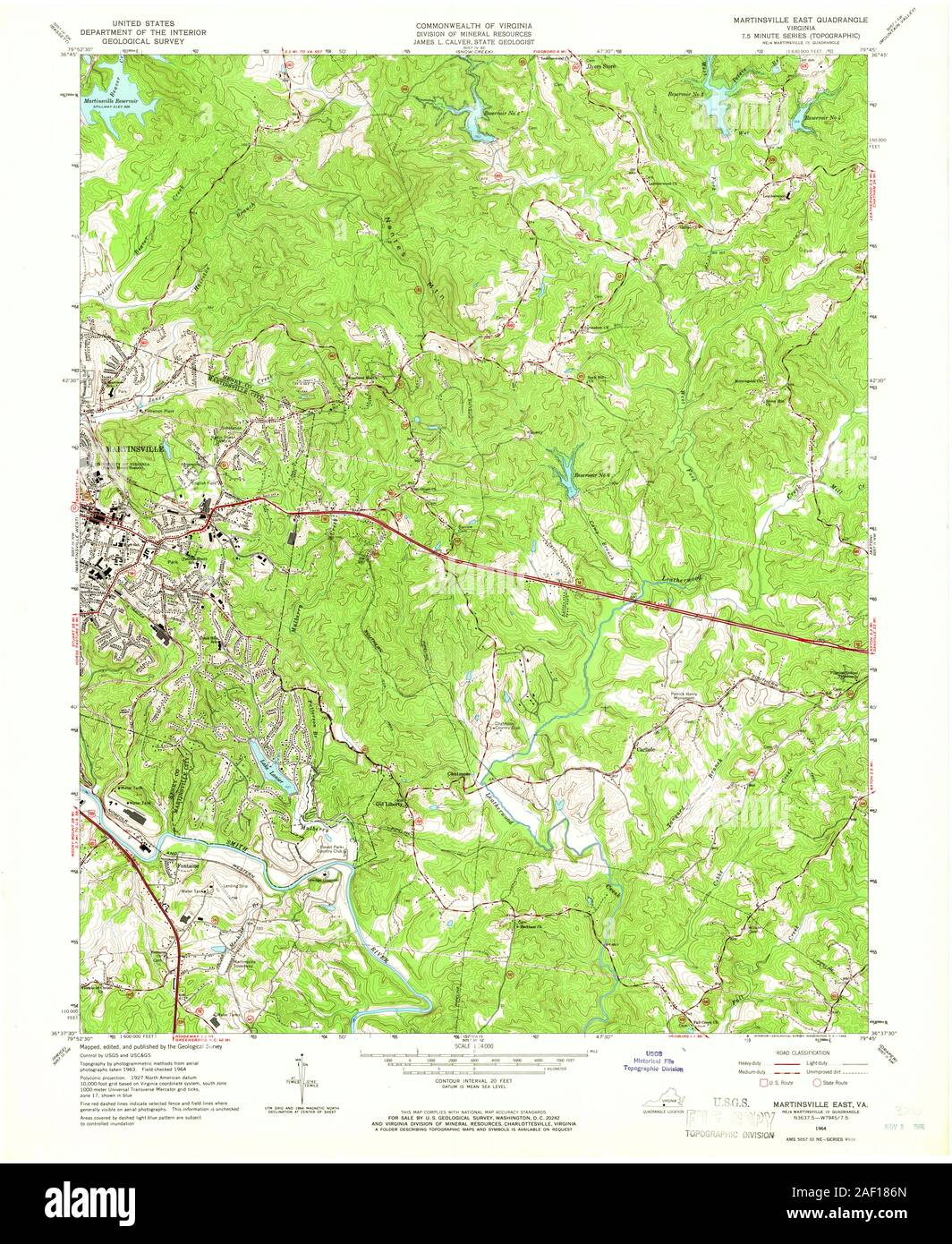 Map of martinsville Cut Out Stock Images & Pictures - Alamy