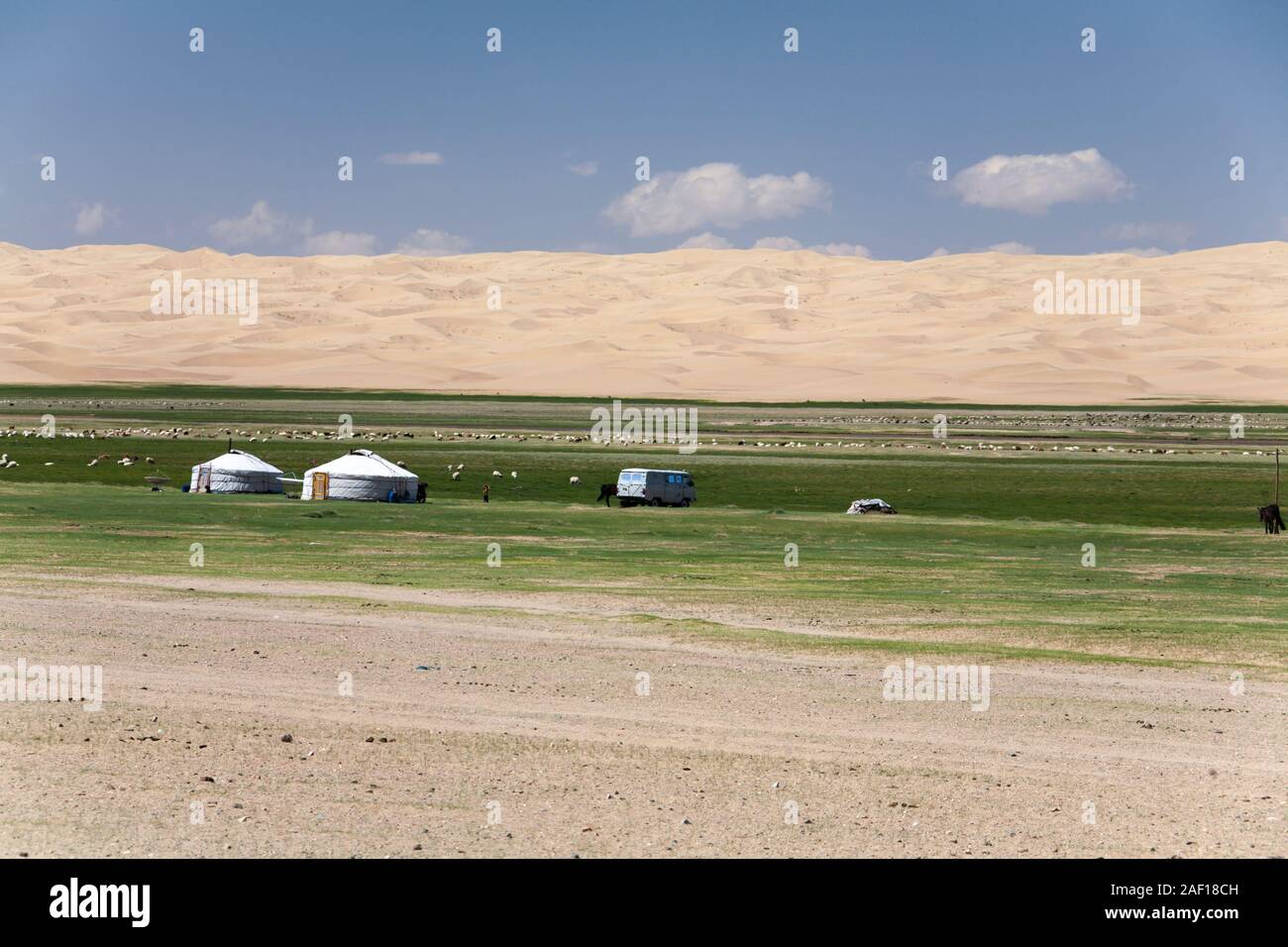 The landscape of the mongolian steppe Stock Photo - Alamy