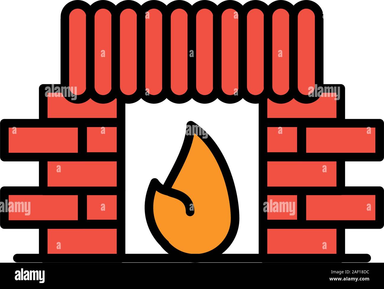 Old brick stone chimney Stock Vector Images - Alamy