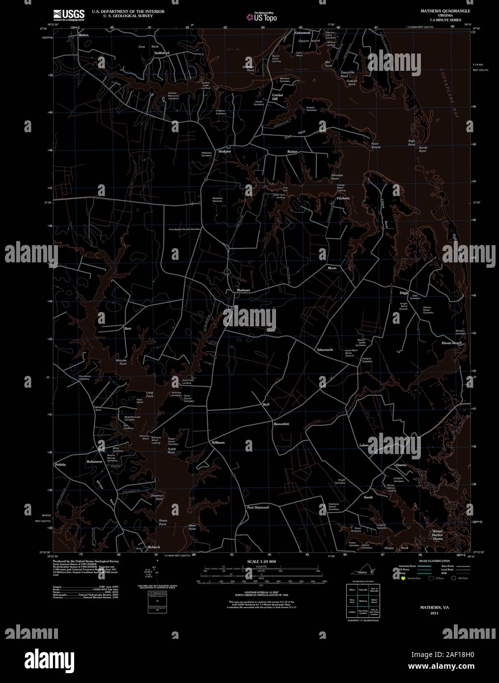 Map of mathews hi-res stock photography and images - Alamy