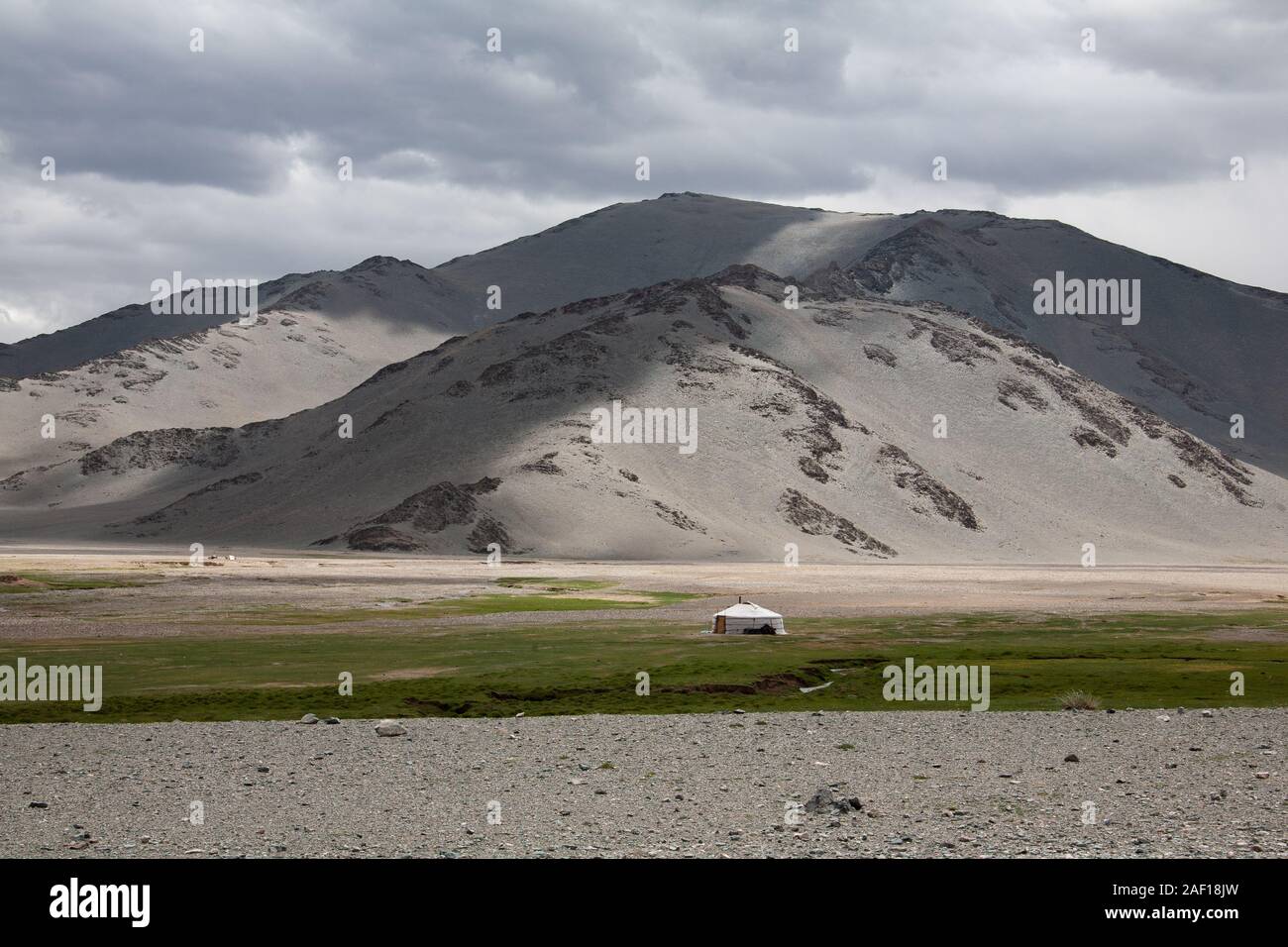 The landscape of the mongolian steppe Stock Photo - Alamy