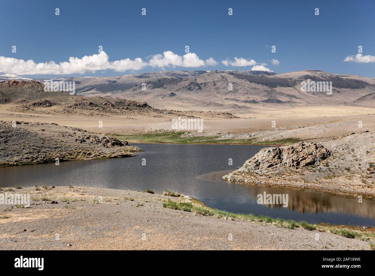 The landscape of the mongolian steppe Stock Photo - Alamy
