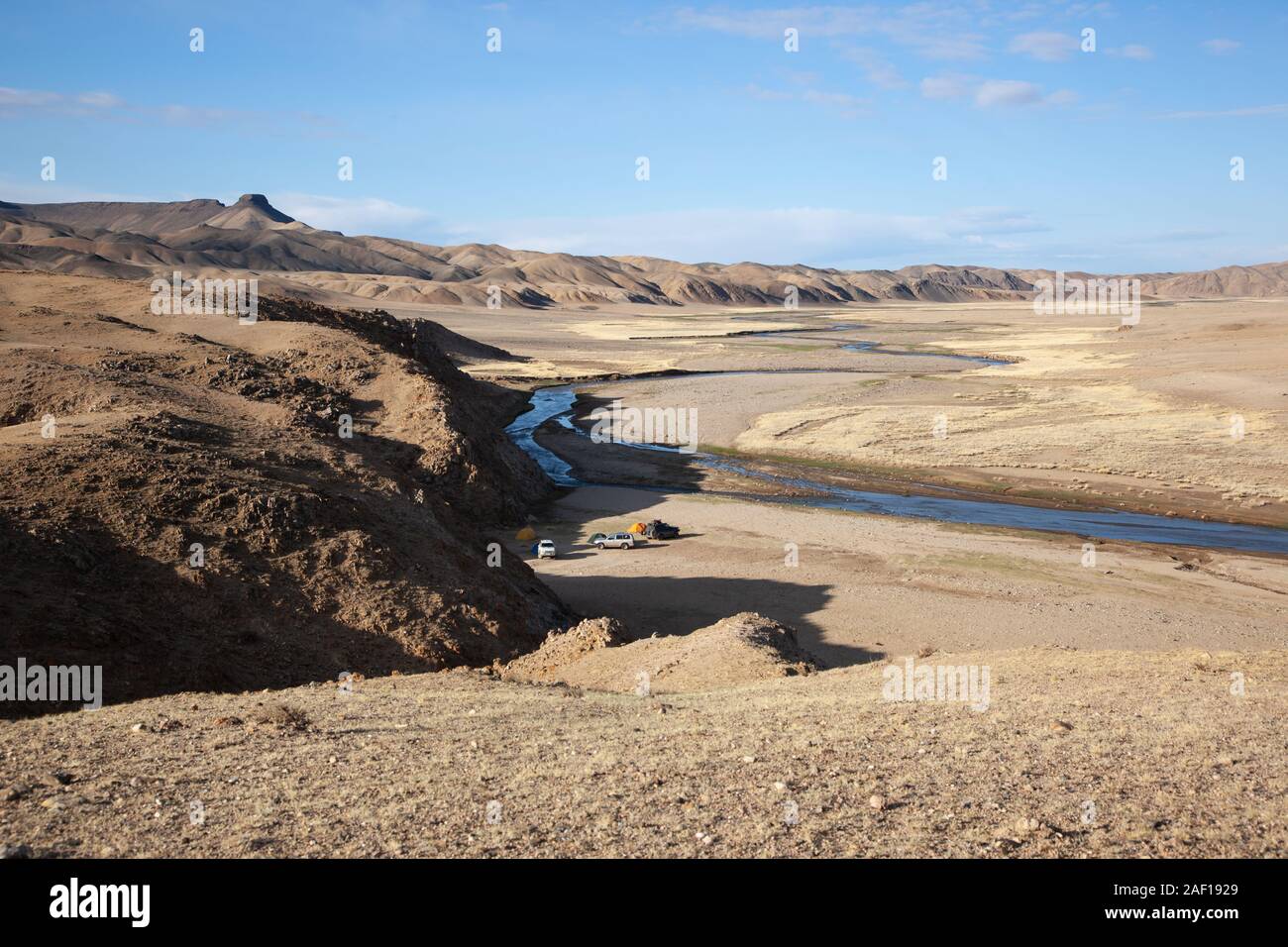 The landscape of the mongolian steppe Stock Photo - Alamy