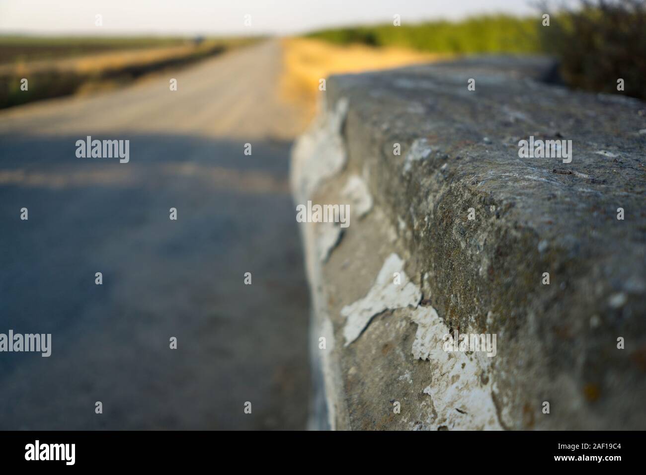 concrete railing of old cement bridge hand rail Stock Photo - Alamy