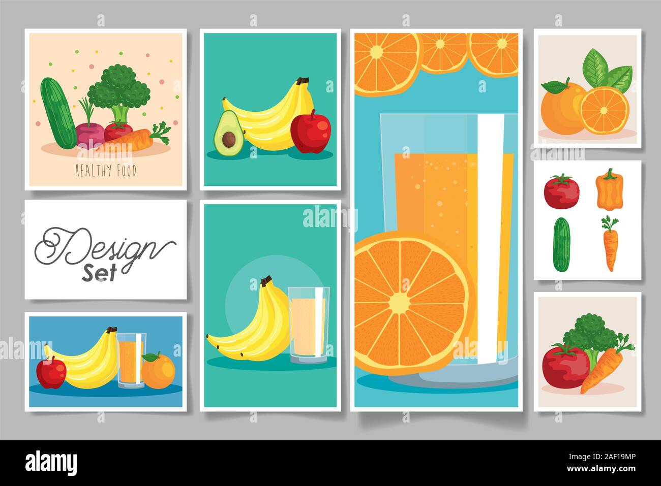 bundle healthy fruits and vegetables Stock Vector Image & Art - Alamy