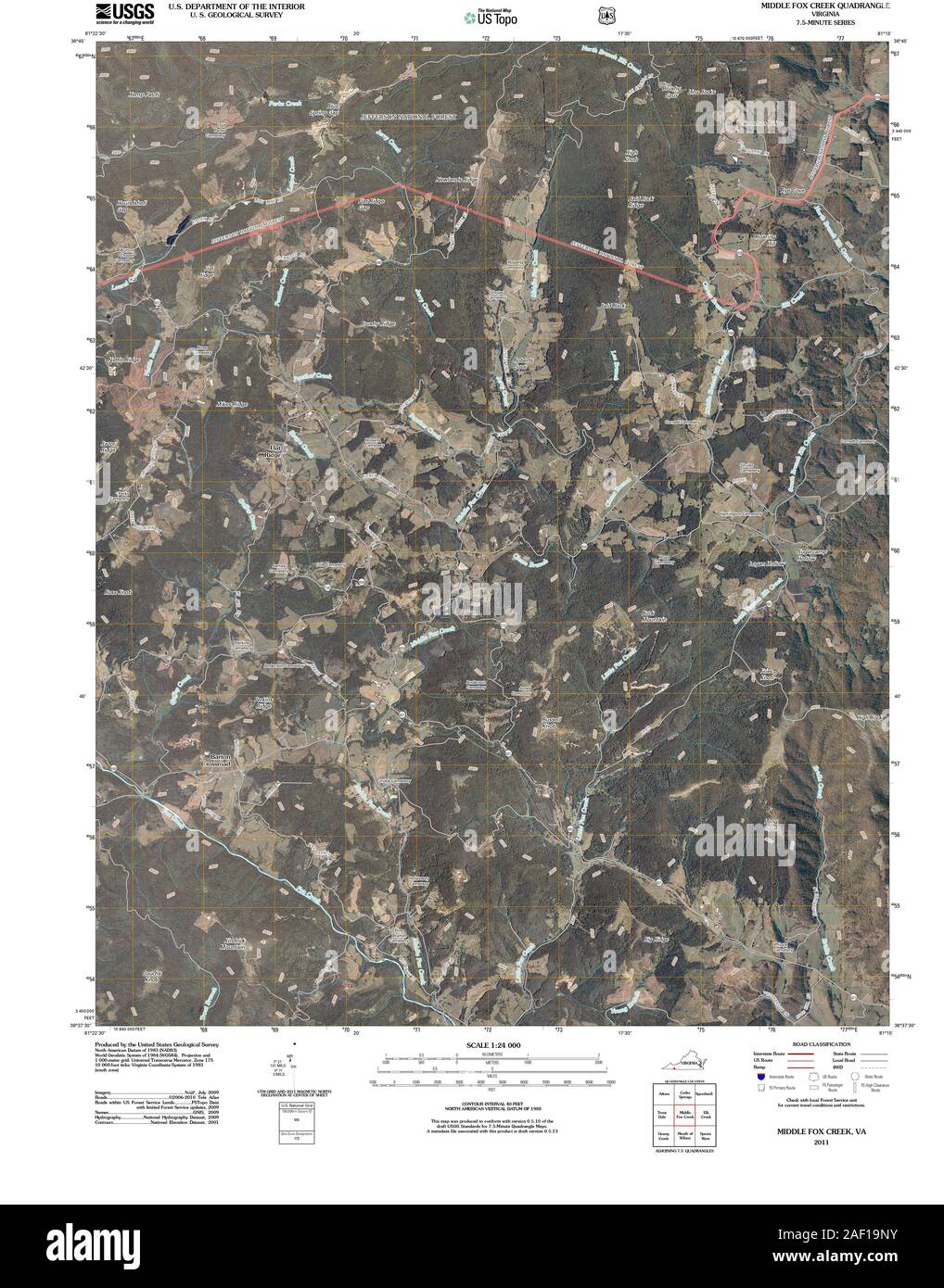 Map of fox creek Cut Out Stock Images & Pictures - Alamy