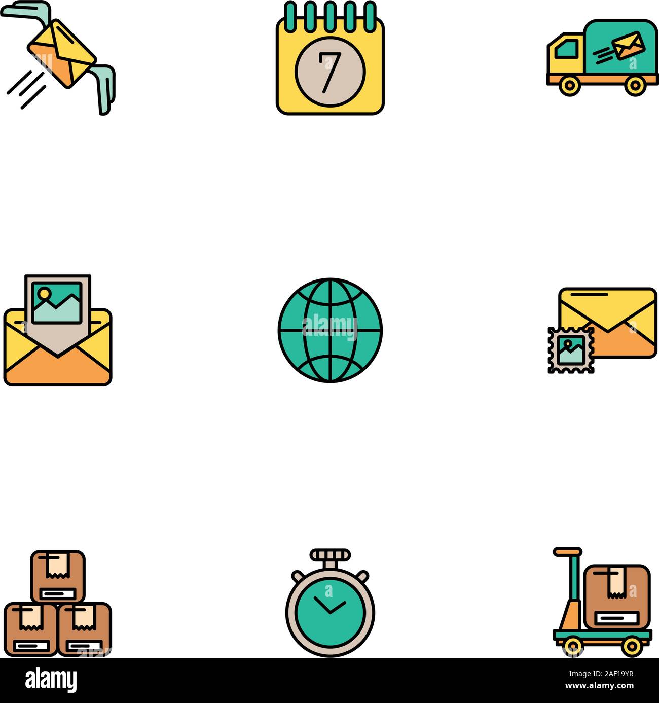 Email vector bundle hi-res stock photography and images - Alamy