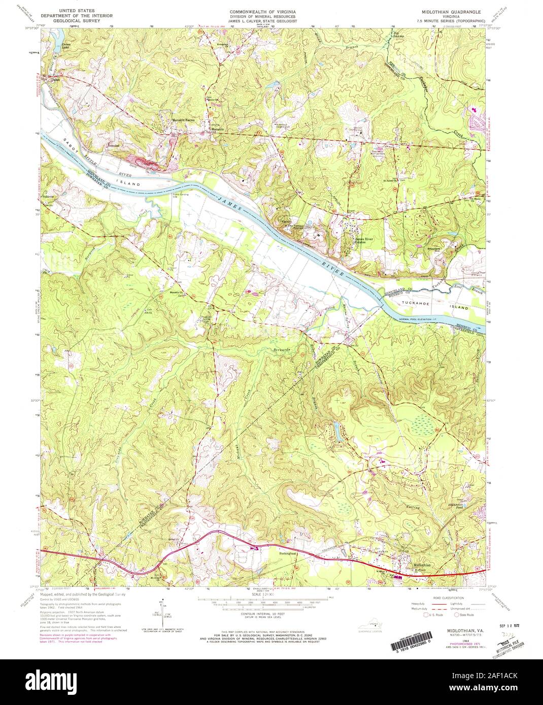 Map of midlothian hi-res stock photography and images - Alamy