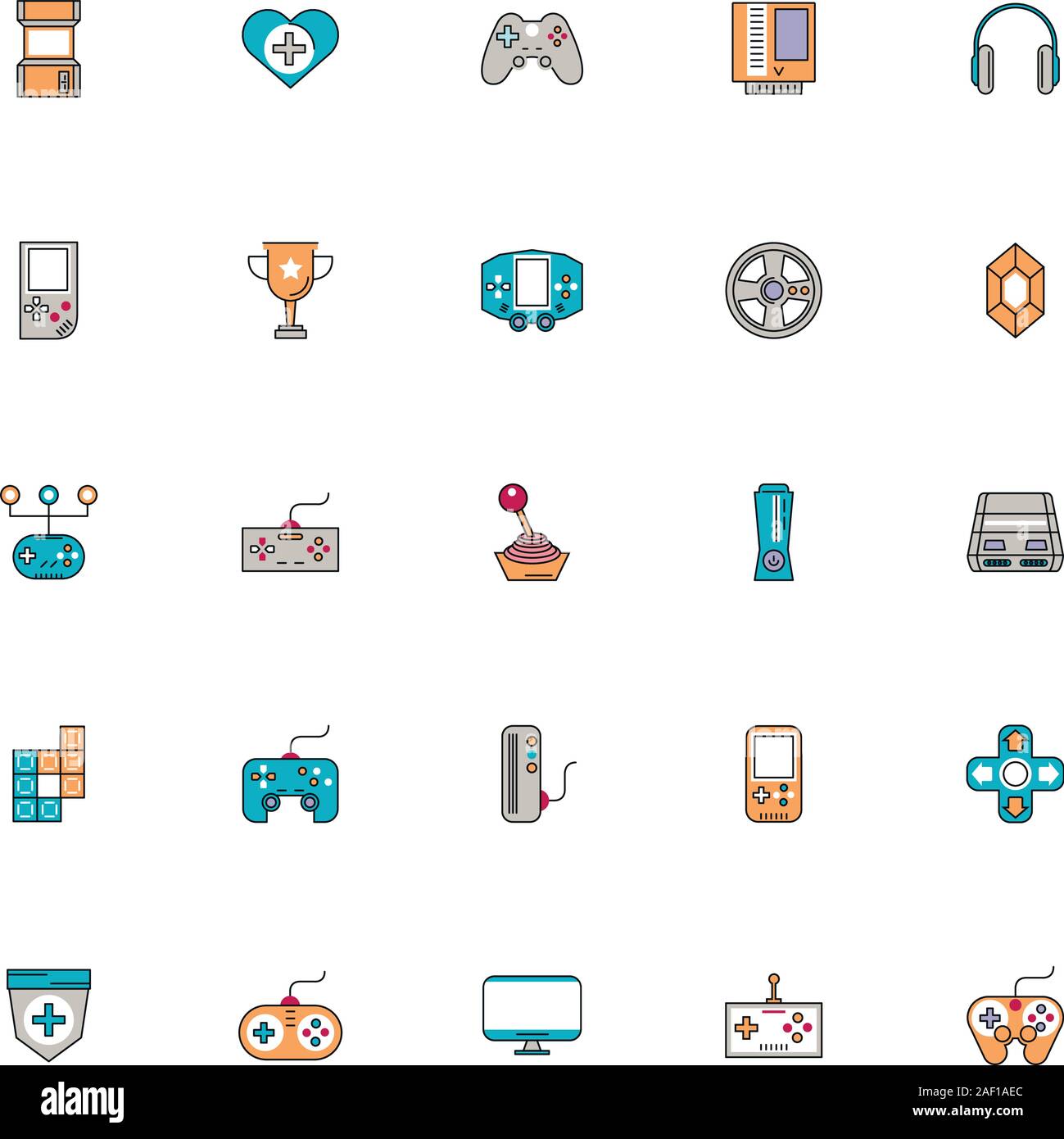 bundle of video game icons Stock Vector Image & Art - Alamy